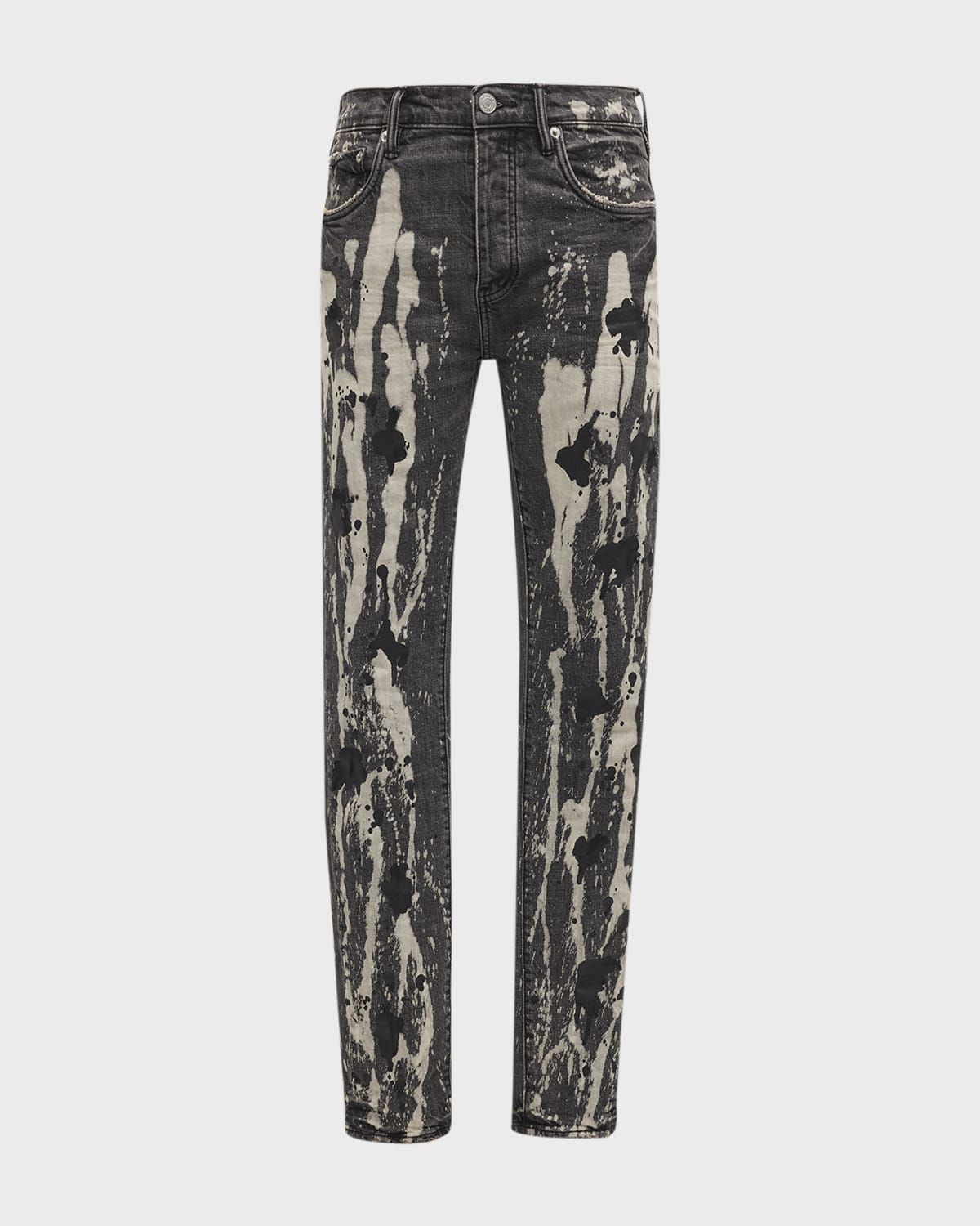 Purple Mens Light Bleach Skinny Denim Jeans Neiman Marcus