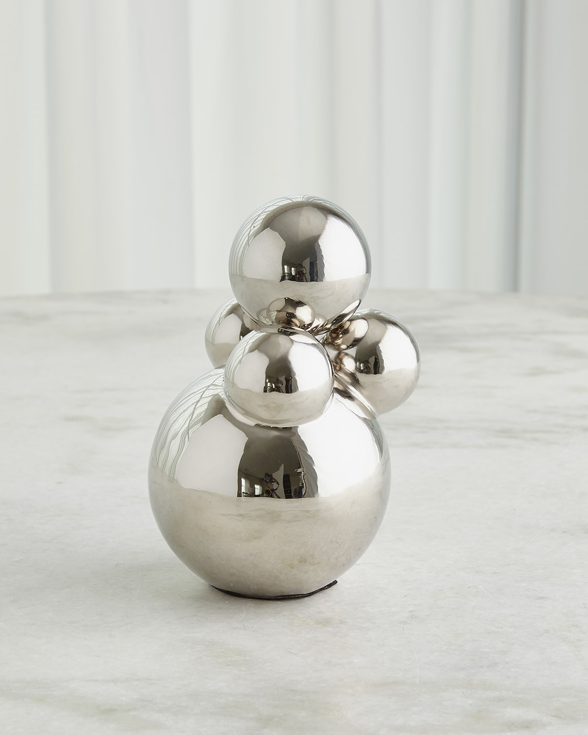 Global Views Small Bubble Orb Holder with Crystal Orb, 8.5" | Neiman Marcus