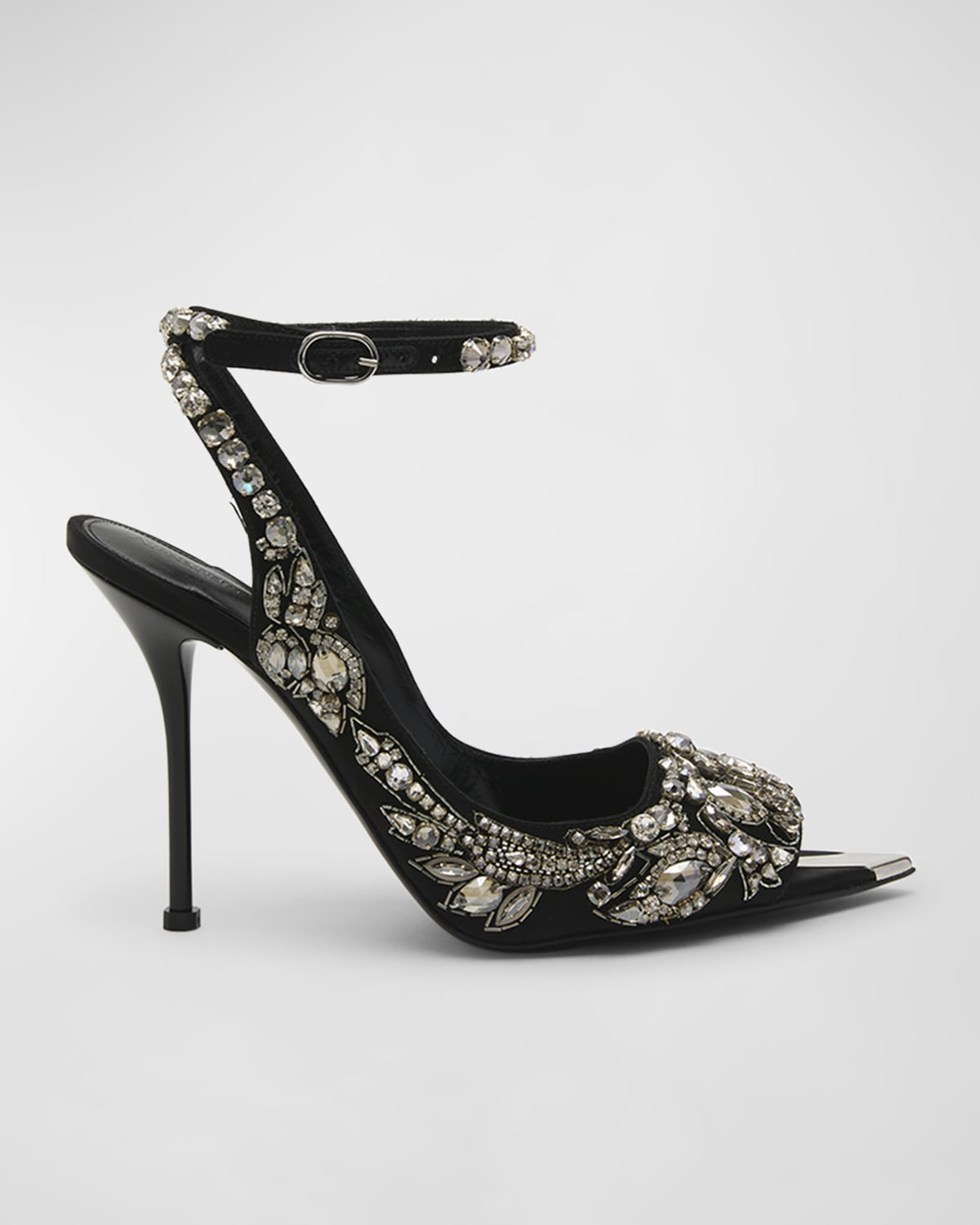 Versace Butterfly Crystal Ankle-Strap Sandals | Neiman Marcus