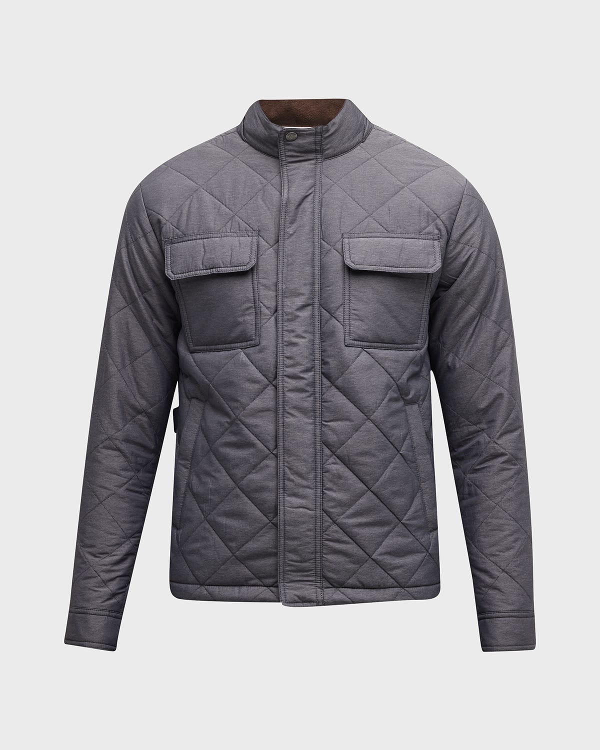 Peter Millar Men's Essex Quilted Full-Zip Hoodie | Neiman Marcus