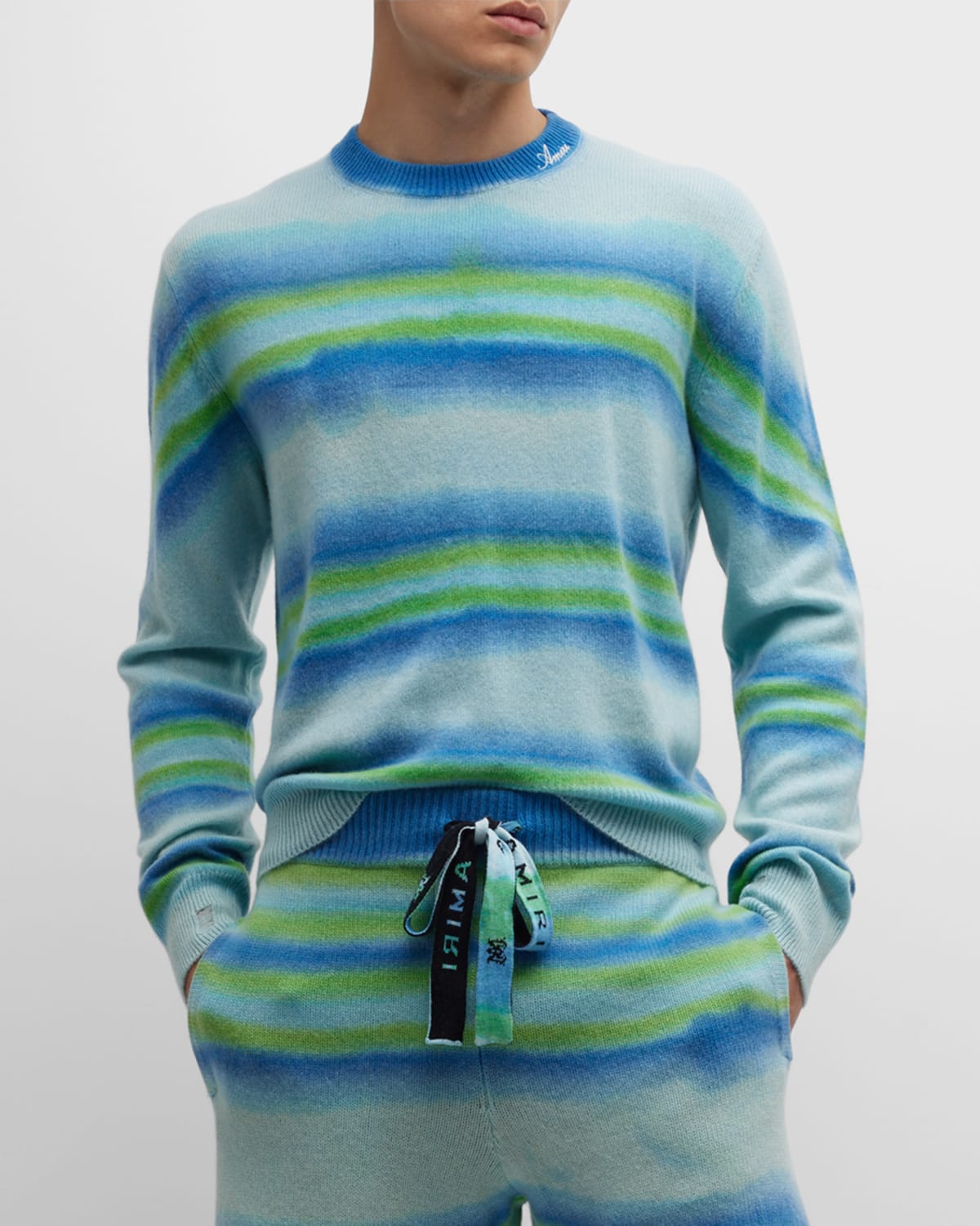 Amiri Men's Record Wolf Mohair-Blend Sweater | Neiman Marcus