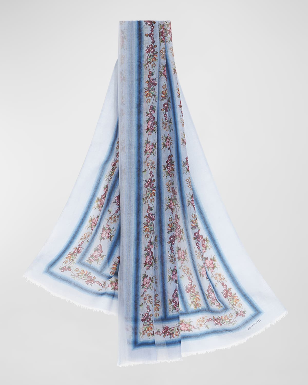 Etro Delhy Mixed-Patterned Cashmere-Silk Scarf | Neiman Marcus