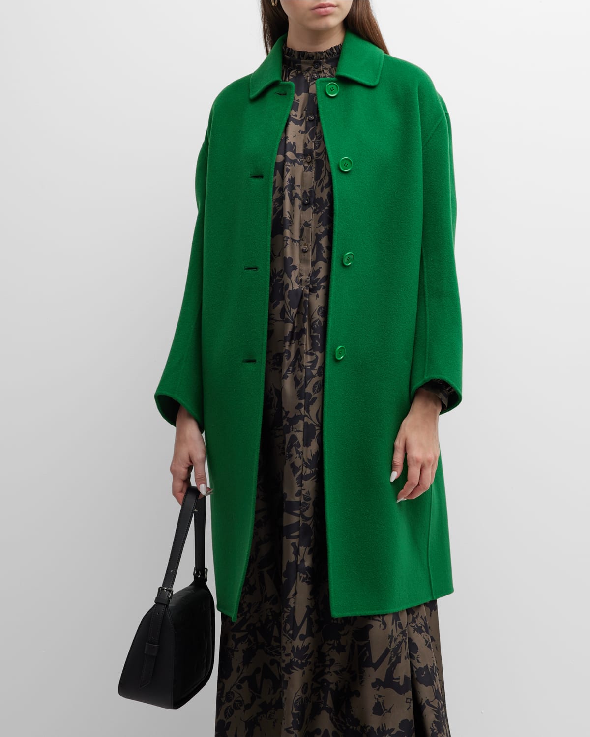 Max Mara Poldo Belted Wool Top Coat | Neiman Marcus