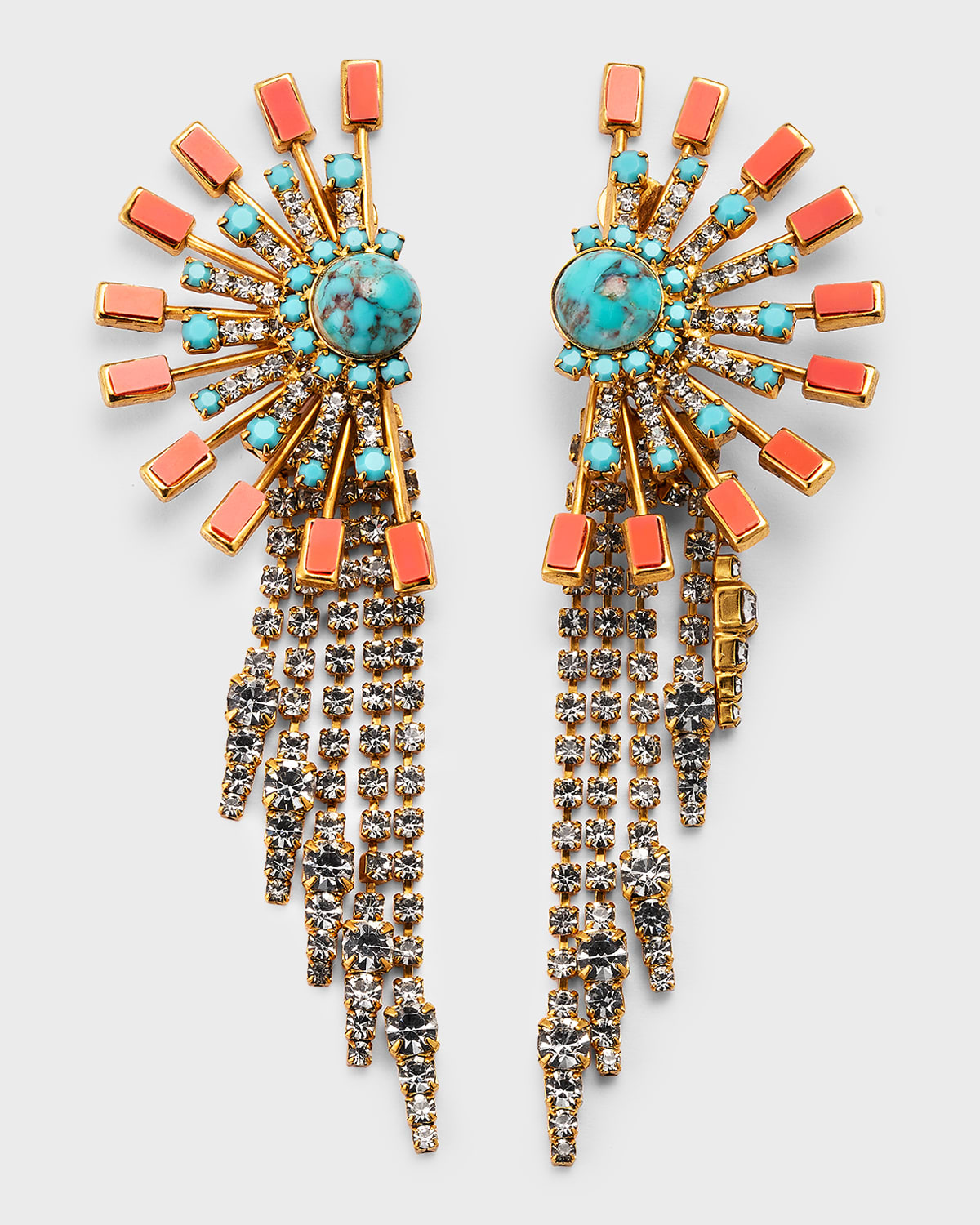 Elizabeth Cole Glora Crystal Fringe Earrings | Neiman Marcus