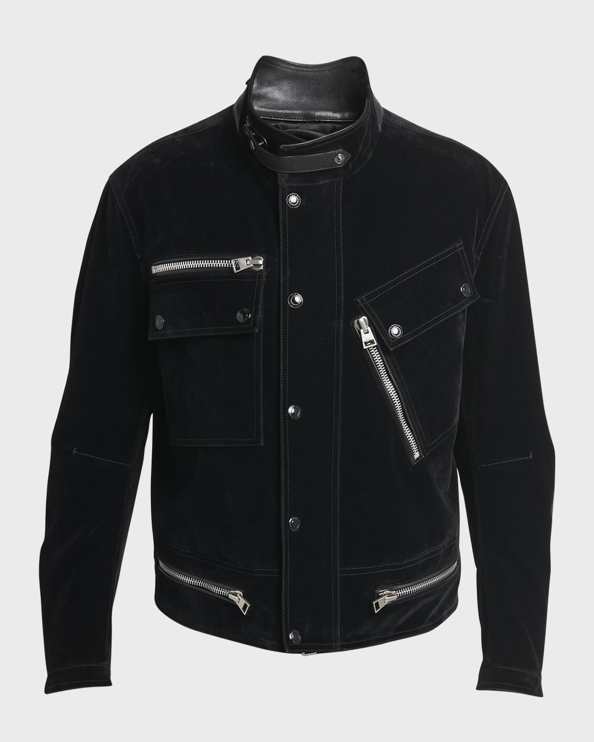 ZEGNA Men's Concealed Zip Field Jacket | Neiman Marcus