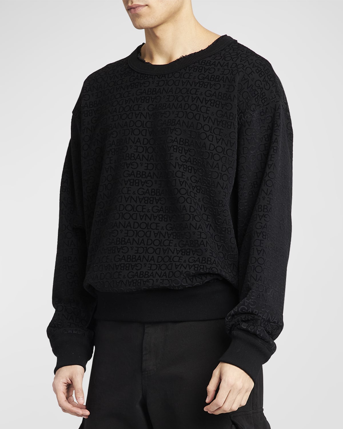 Dolce&Gabbana Men's DG Circle Logo Sweatshirt | Neiman Marcus