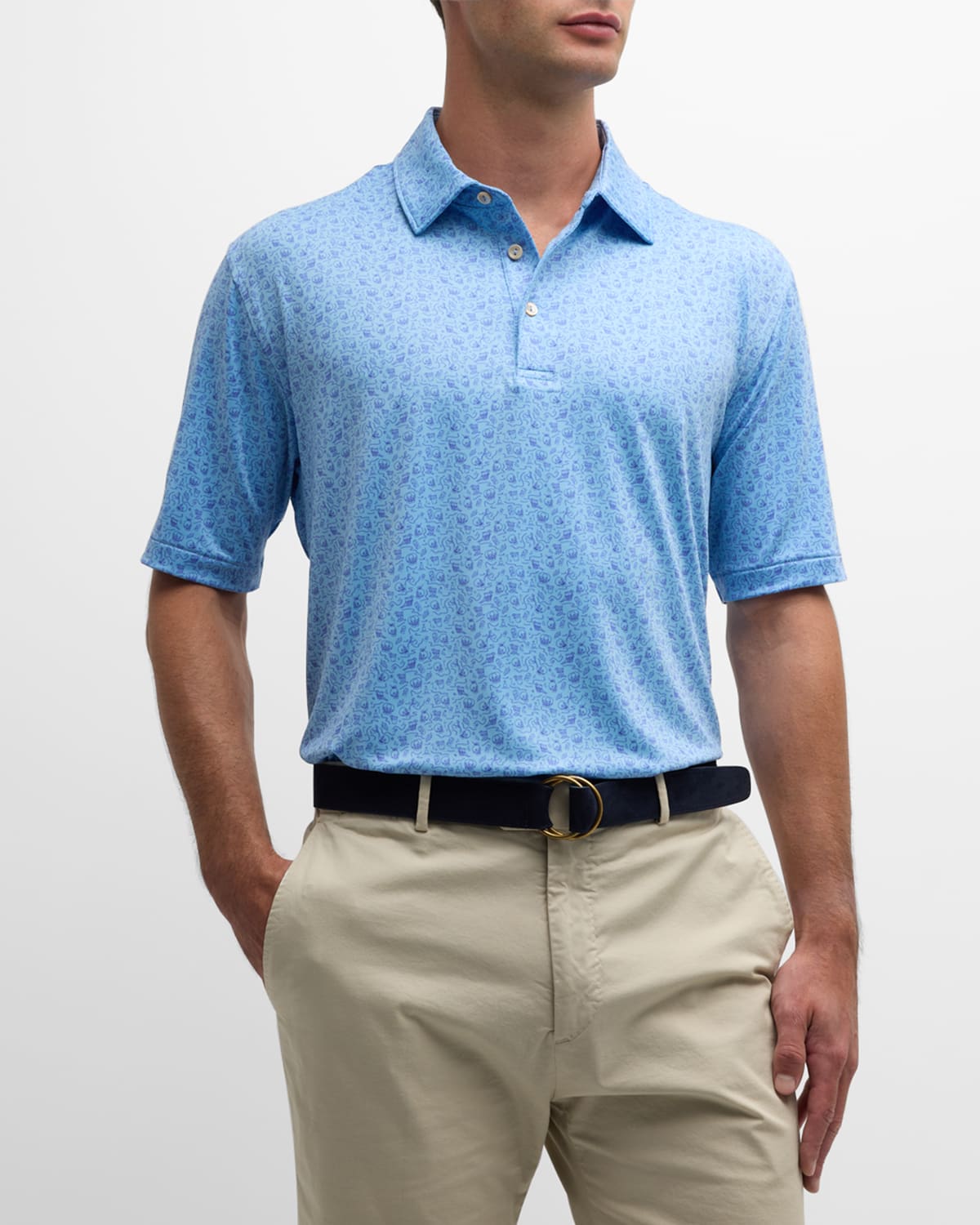 Peter Millar Men's Lizard King Performance Jersey Polo Shirt | Neiman ...