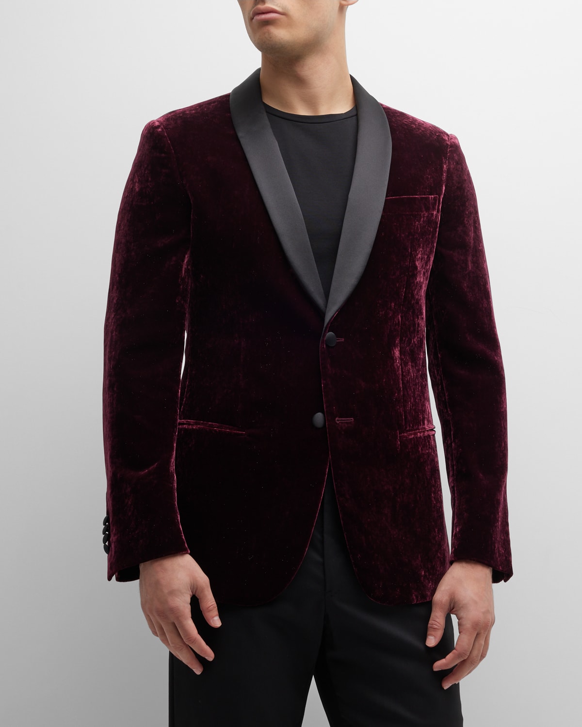 Ralph Lauren Purple Label Men's Wool-Silk Shawl Dinner Jacket | Neiman ...