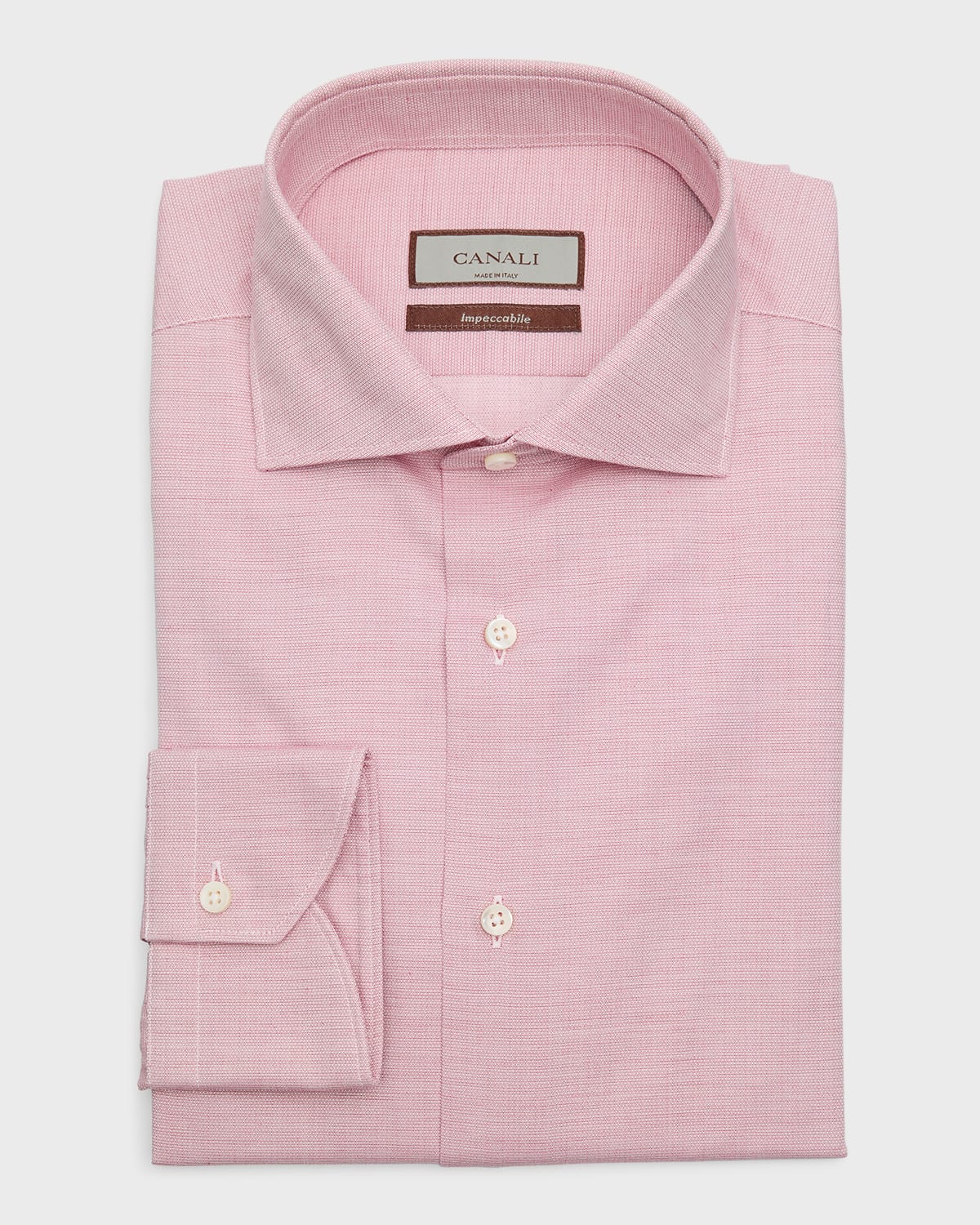 Canali Men's Impeccabile Cotton Pique Dress Shirt | Neiman Marcus