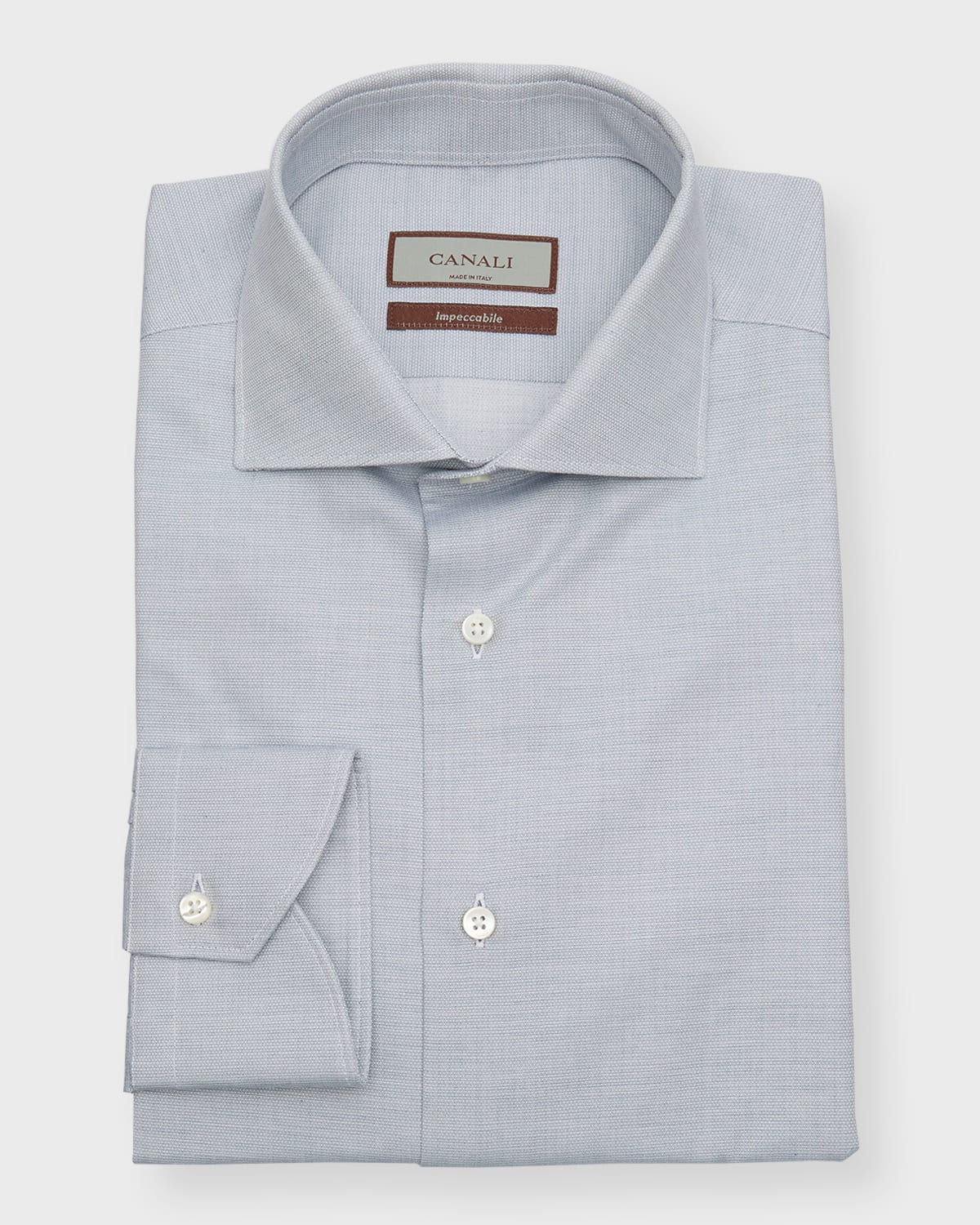 Canali Men's Impeccabile Cotton Pique Dress Shirt | Neiman Marcus