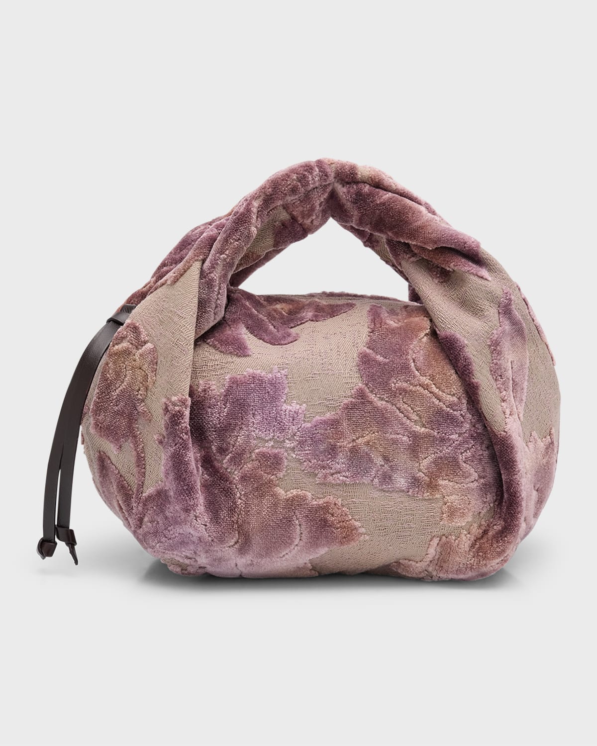 Dries Van Noten Twisted Small Patchwork Jacquard Top-Handle Bag | Neiman Marcus