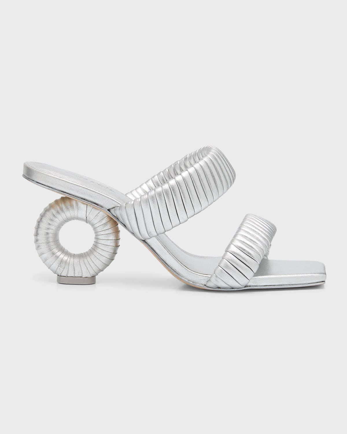 Cult Gaia Iriel Clear Vinyl Circle-Heel Sandals | Neiman Marcus