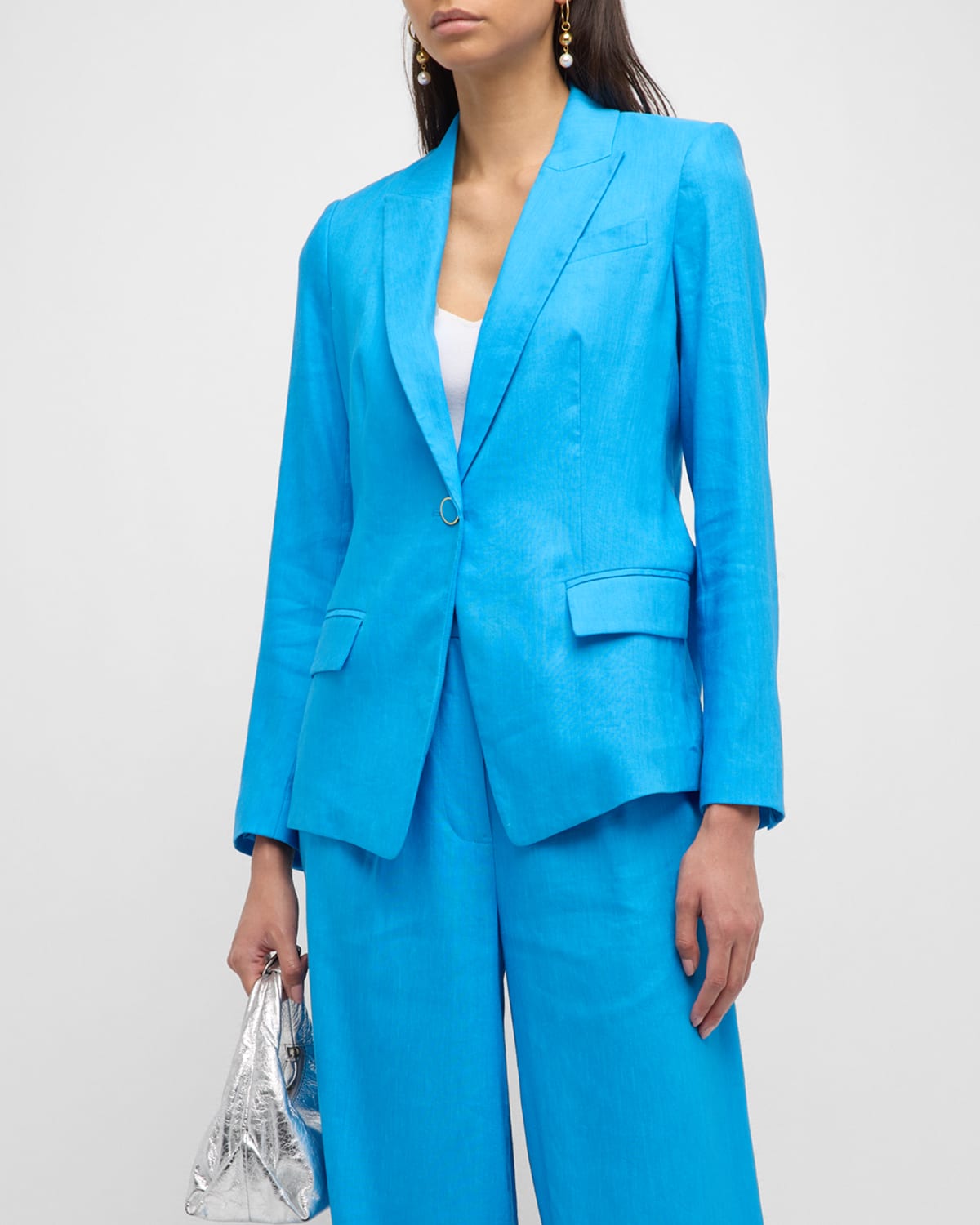 Milly Avery Linen Blazer | Neiman Marcus
