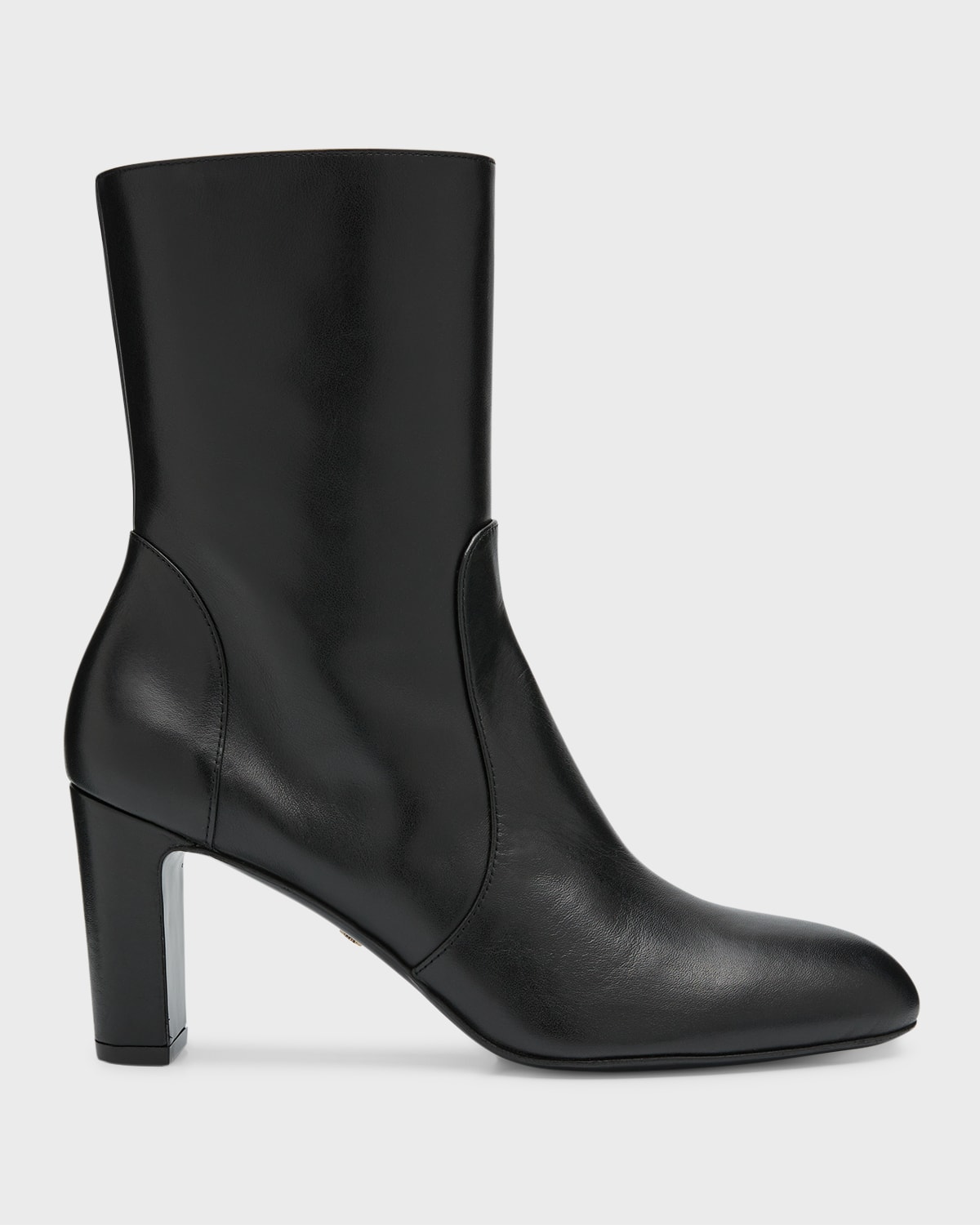 Stuart Weitzman Leather Zip Ankle Booties | Neiman Marcus