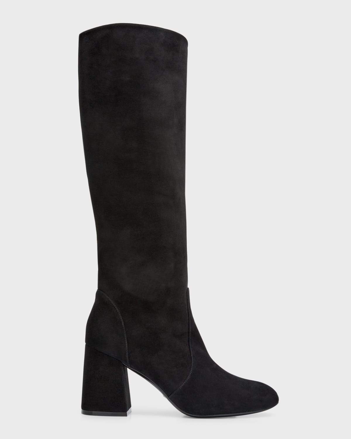 Stuart Weitzman Suede Block-Heel Knee Boots | Neiman Marcus