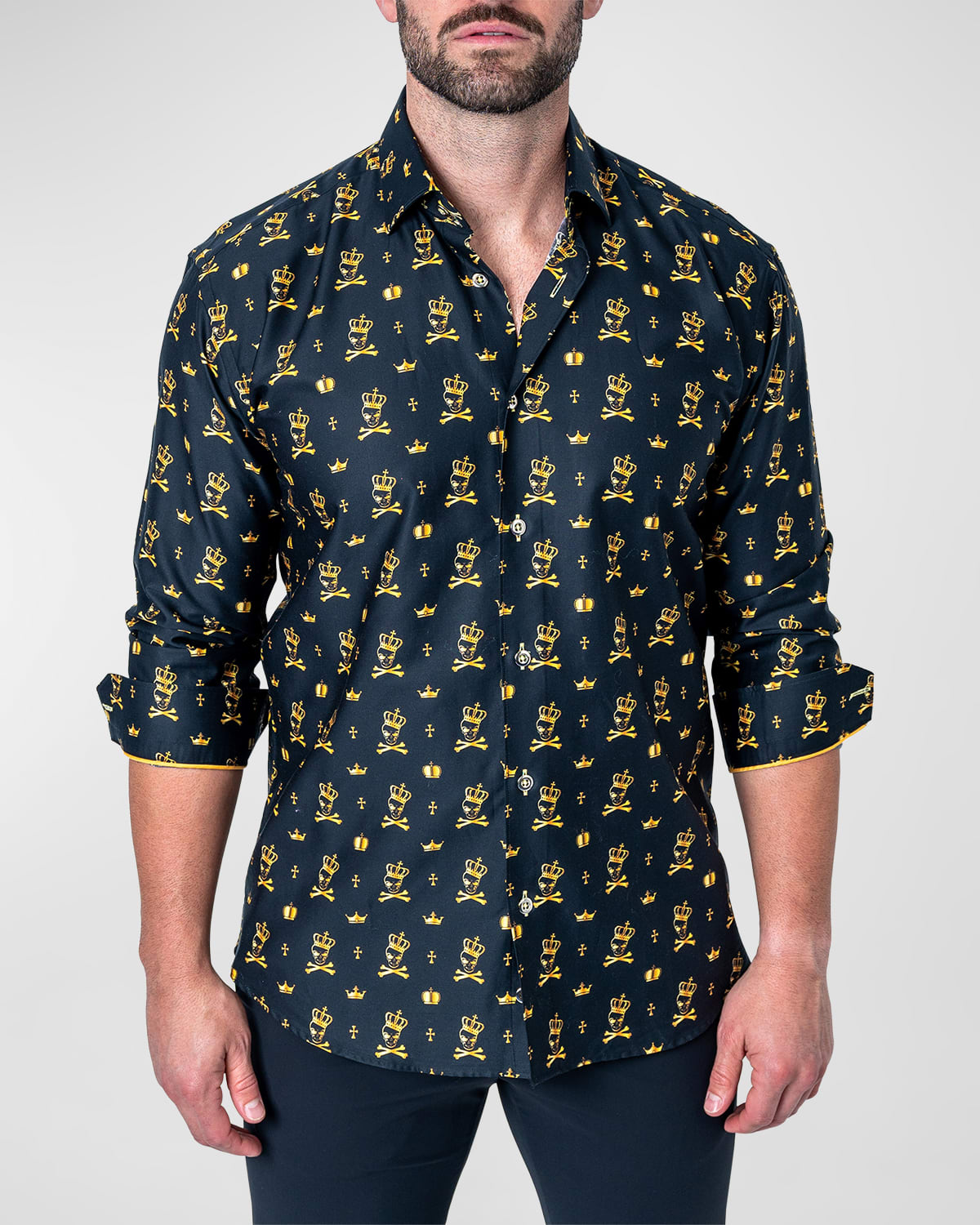 Maceoo Men's Fibonacci SkullDye Sport Shirt | Neiman Marcus
