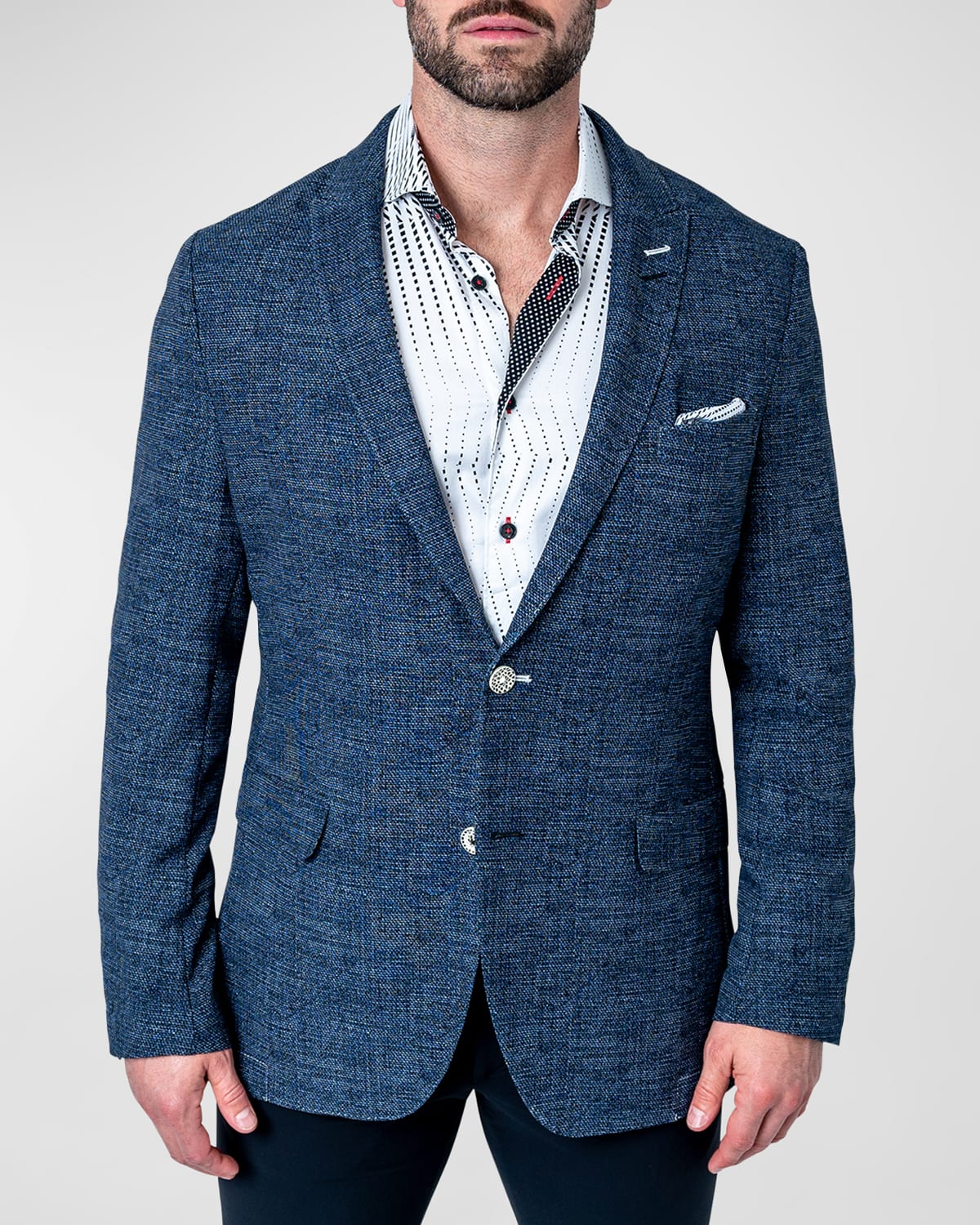 Maceoo Men's Unconstructed Textured Blazer | Neiman Marcus