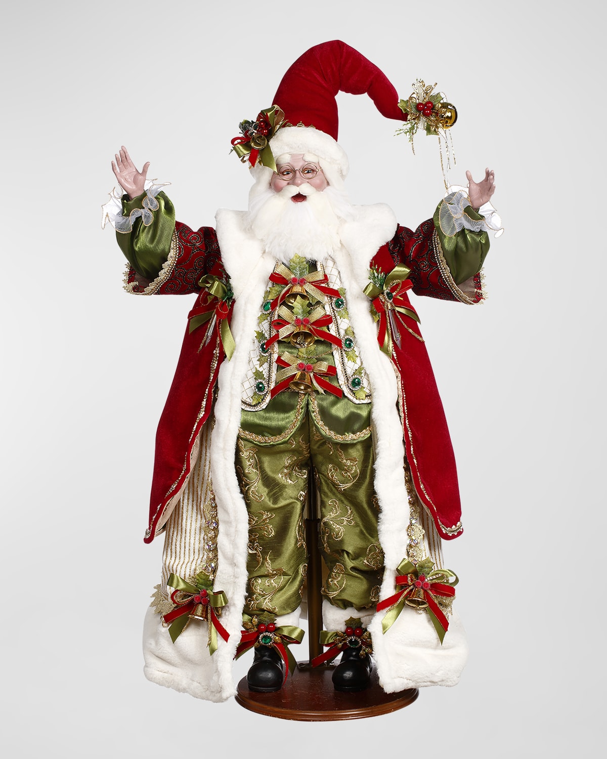 Mark Roberts Black Holly & Ivy Black Santa | Neiman Marcus