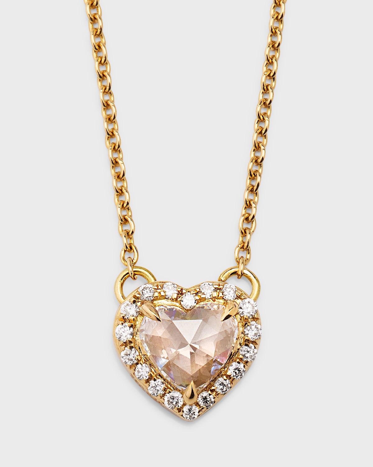 64 Facets 18k White Gold Diamond Blossom Pendant | Neiman Marcus