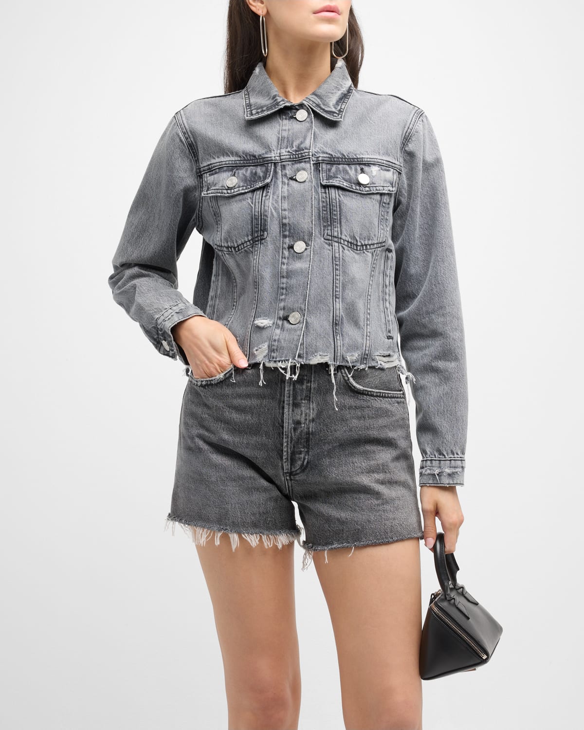 FRAME Le Vintage Denim Jacket | Neiman Marcus