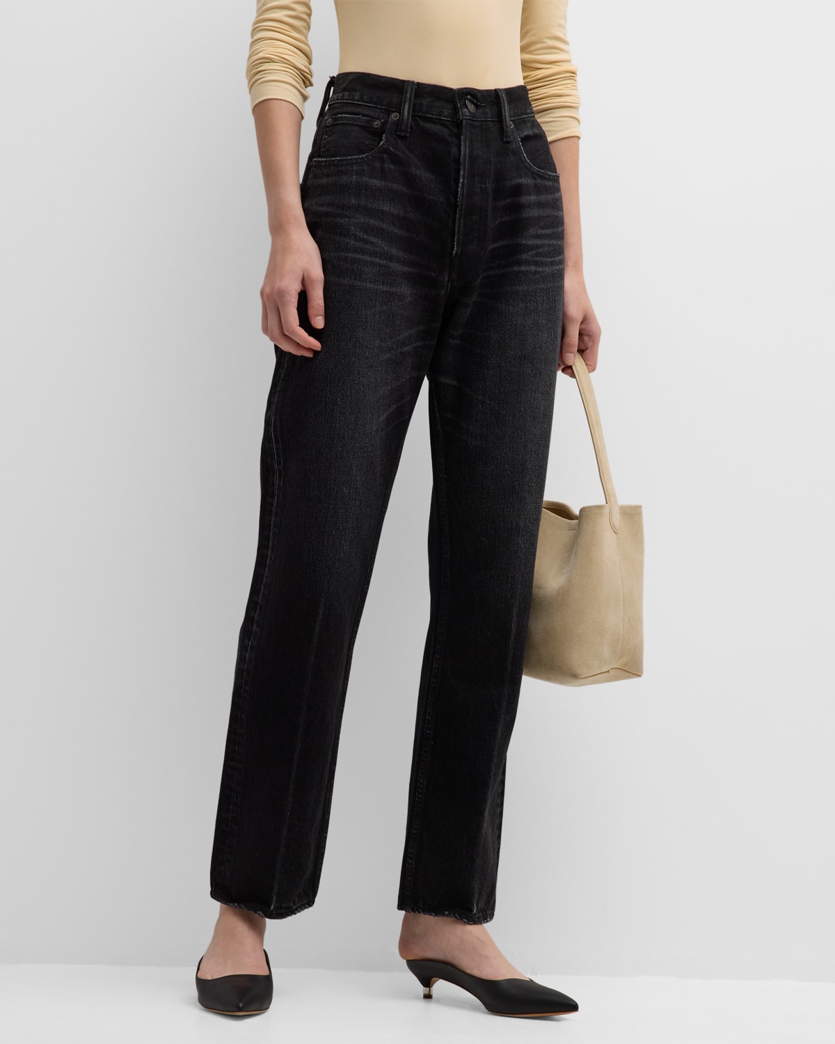 MOUSSY VINTAGE Emery Wide Straight Jeans | Neiman Marcus