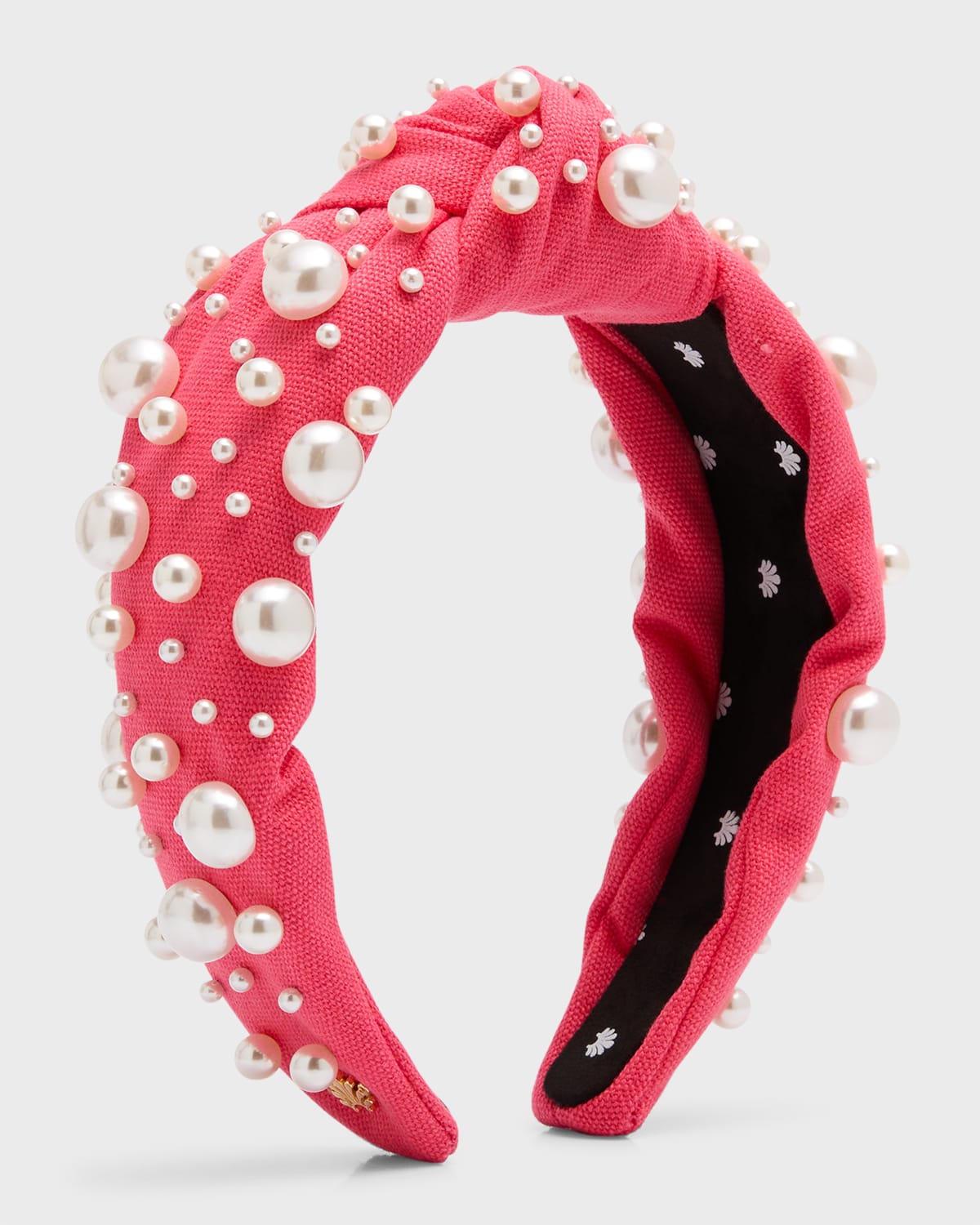 Lele Sadoughi Gigi Pearly Velvet Headband Neiman Marcus