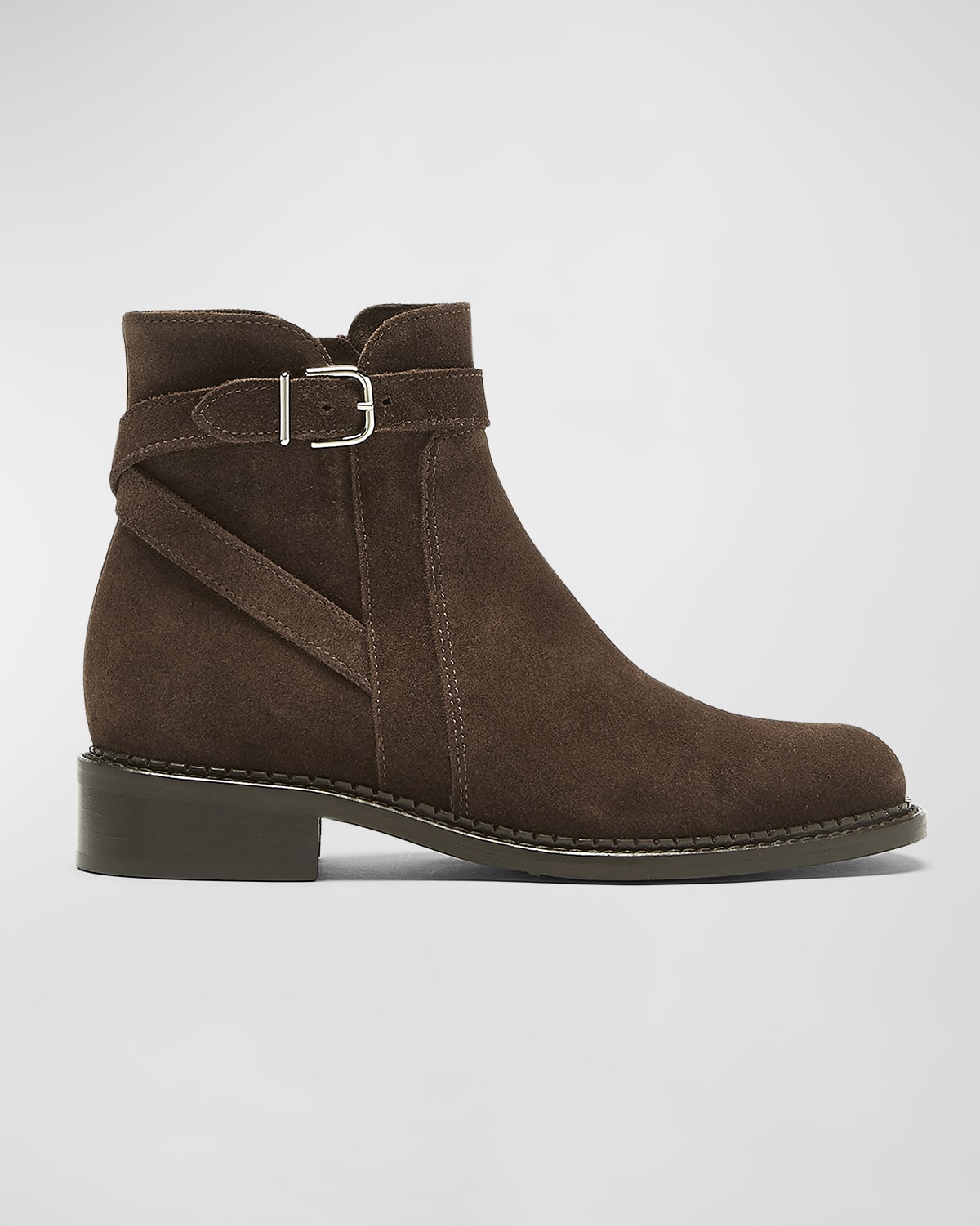 La Canadienne Sarah Leather Buckle Ankle Boots | Neiman Marcus