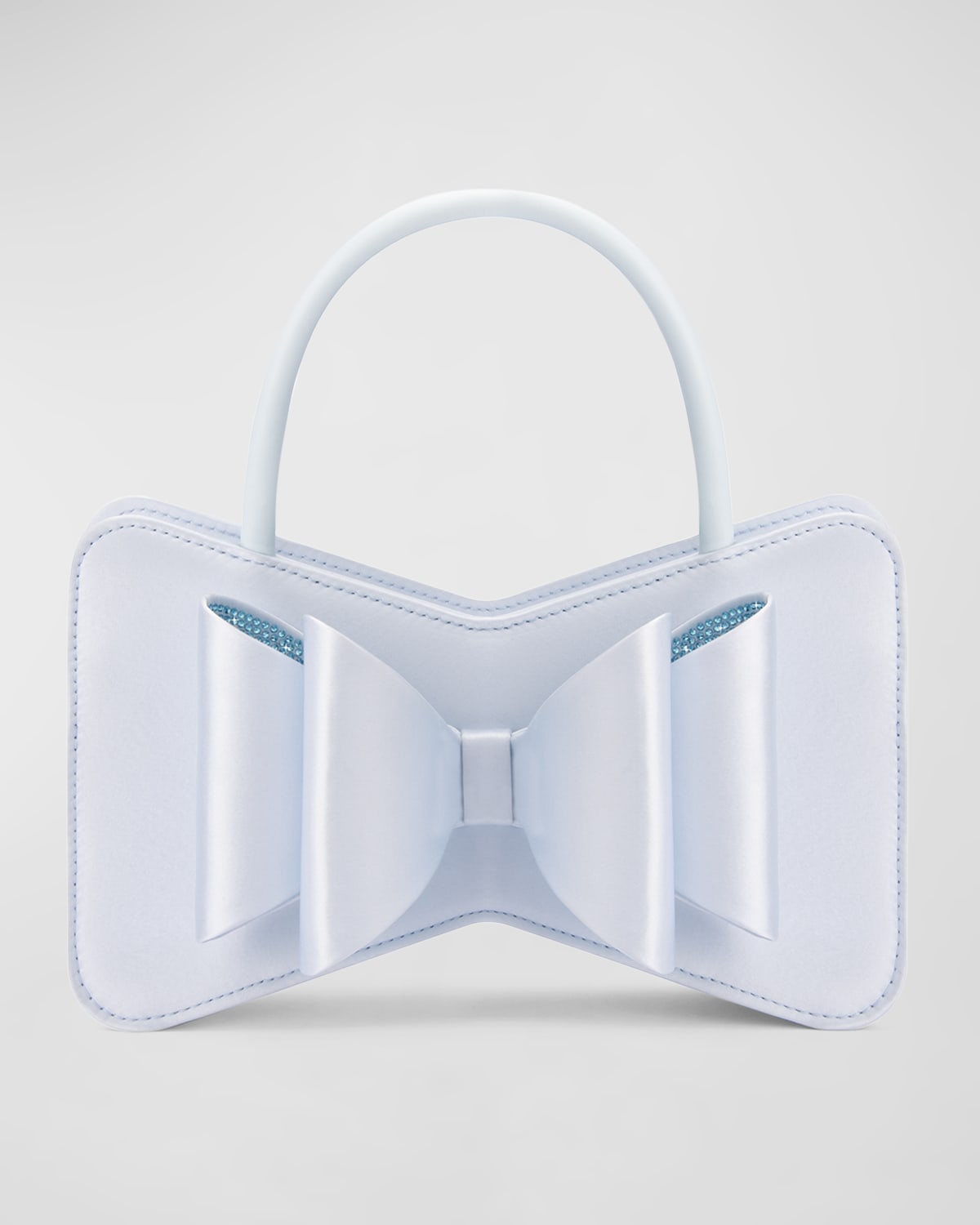 MACH & MACH Le Cadeau Mini Bow Satin Top-Handle Bag | Neiman Marcus