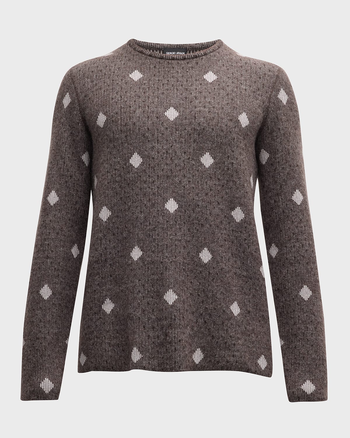 Giorgio Armani Men's Patterned Jacquard Crewneck Sweater | Neiman Marcus