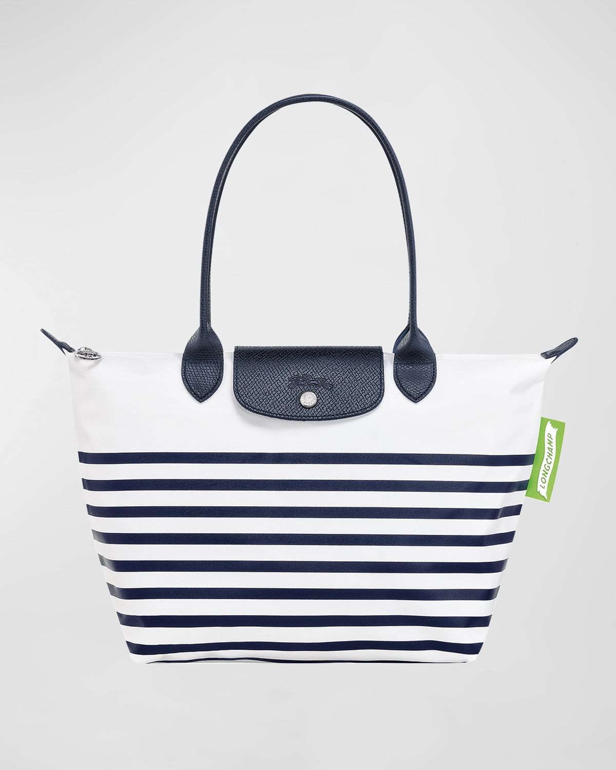 Longchamp Le Pliage 18 Striped Nylon Travel Tote Bag | Neiman Marcus