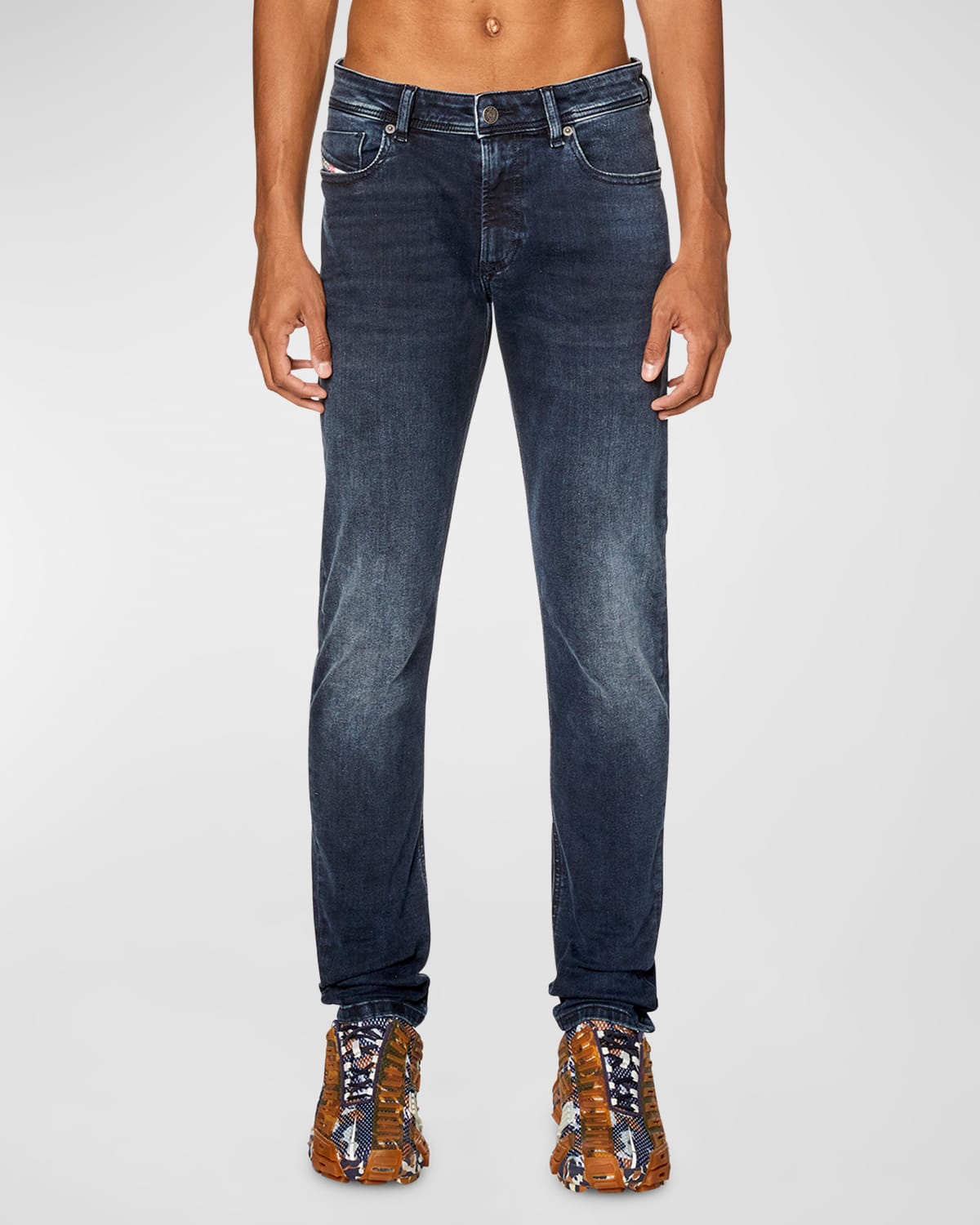 Diesel Men's 1979 Sleenker L.32 Dark Grey-Wash Stretch Denim Jeans ...