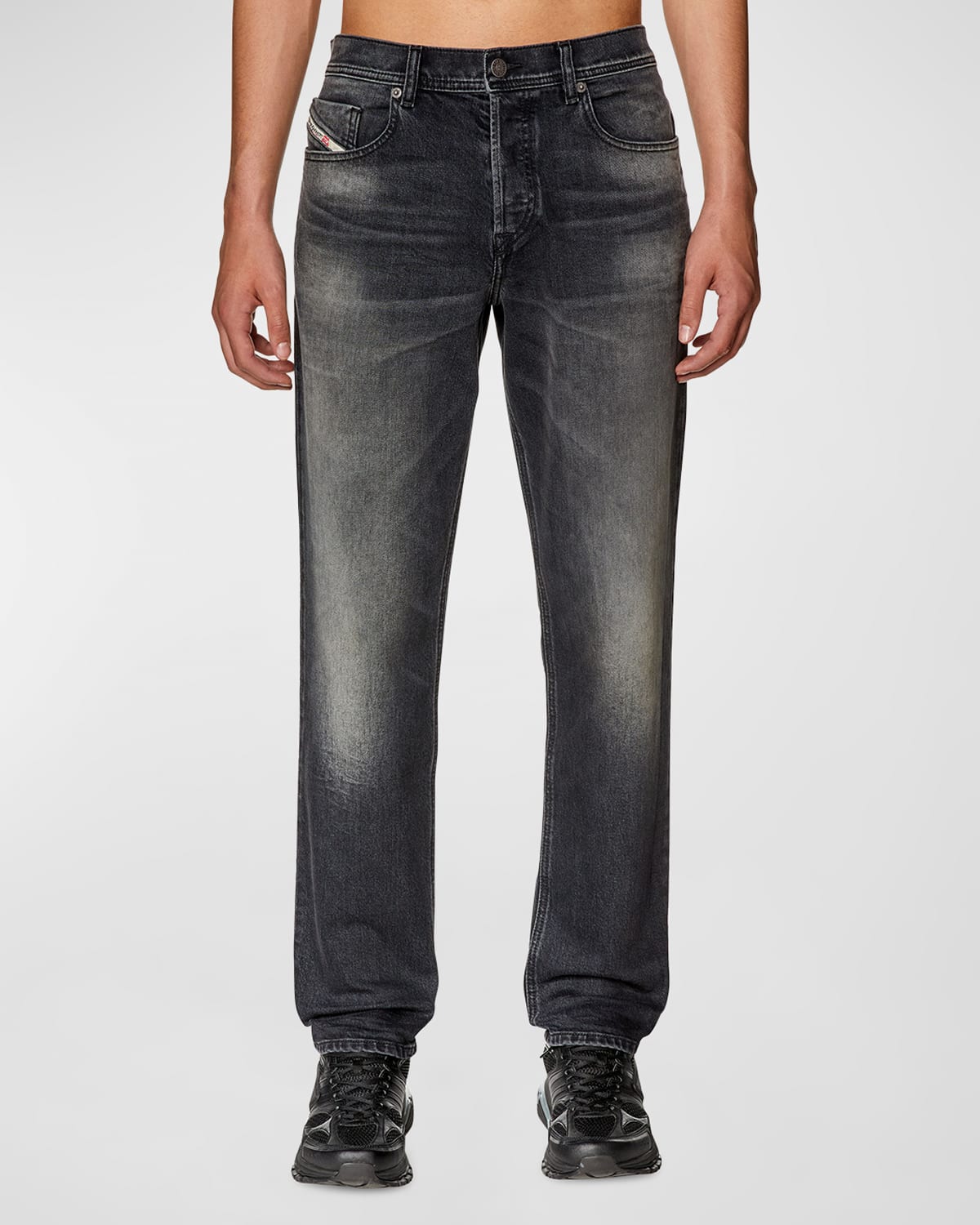 Diesel Men's D Simply Grey Washed Denim Shirt | Neiman Marcus