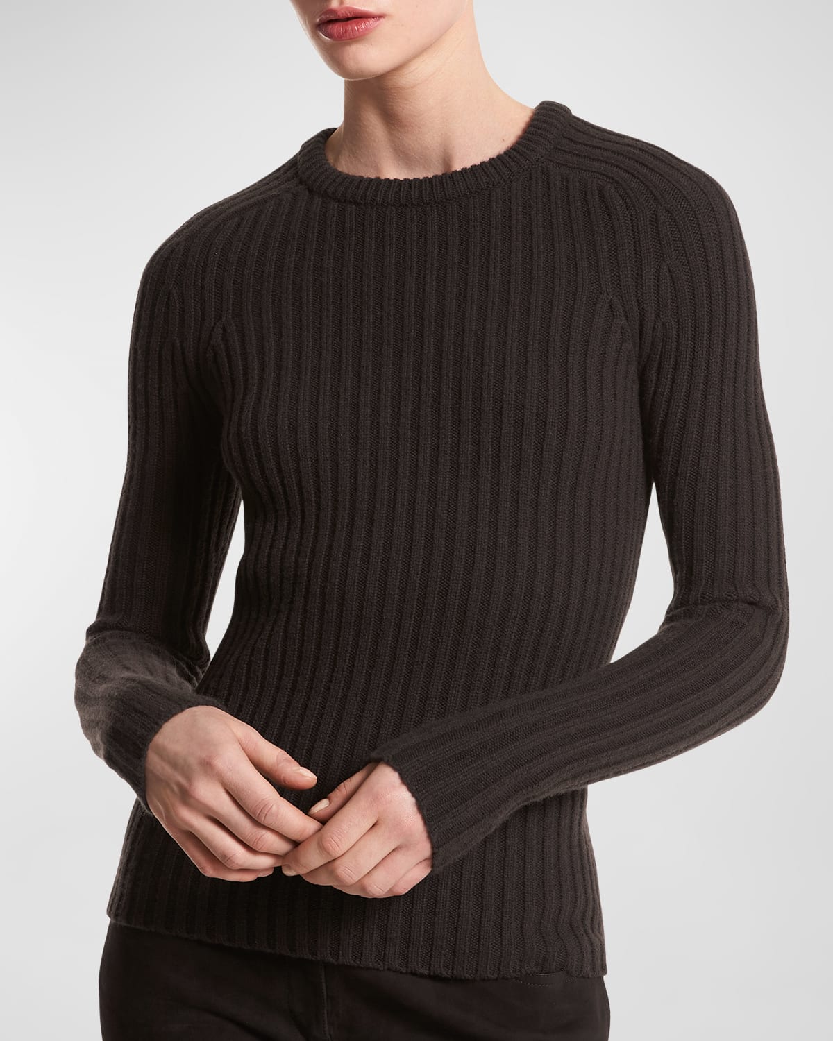 Michael Kors Collection Ribbed Cashmere Turtleneck Sweater | Neiman Marcus