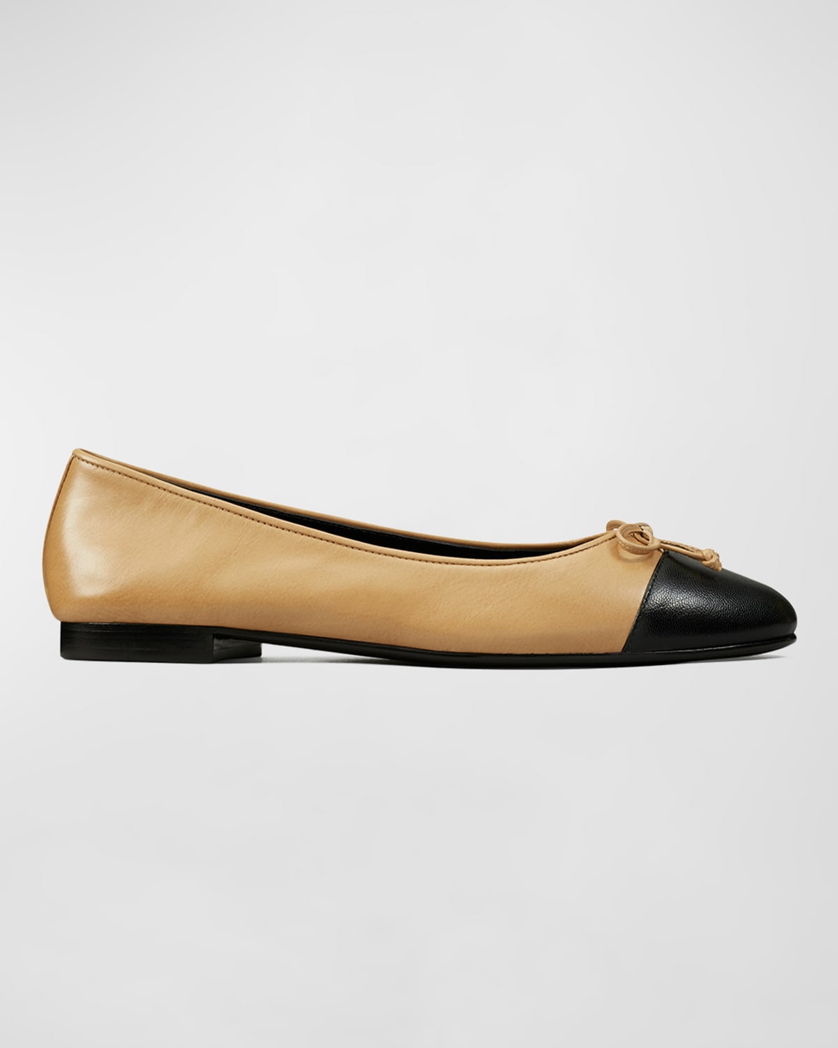 Tory Burch Bicolor Cap-Toe Ballerina Pumps | Neiman Marcus