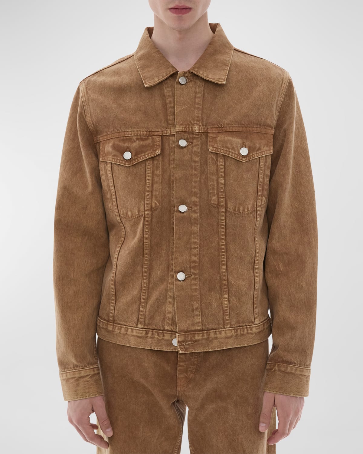 FRAME Men's Wide Wale Corduroy Trucker Jacket | Neiman Marcus