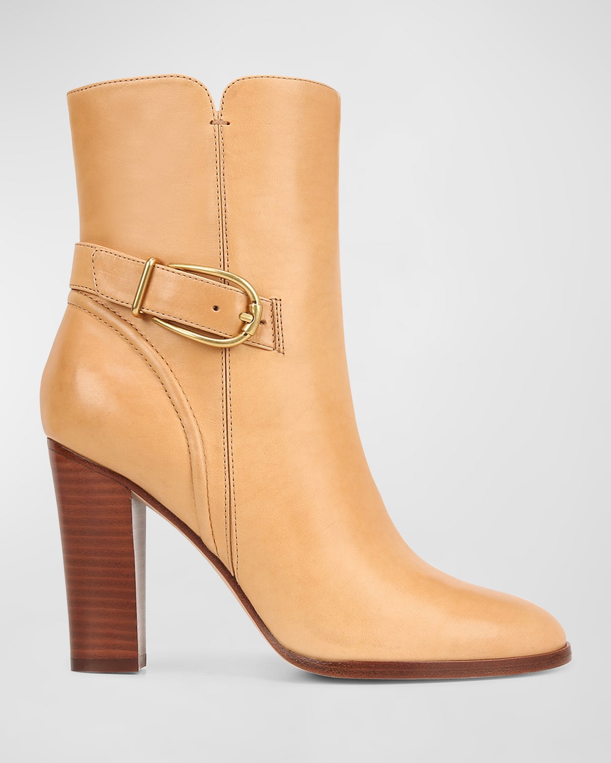 Aquazzura Groove Leather Platform Ankle Booties | Neiman Marcus