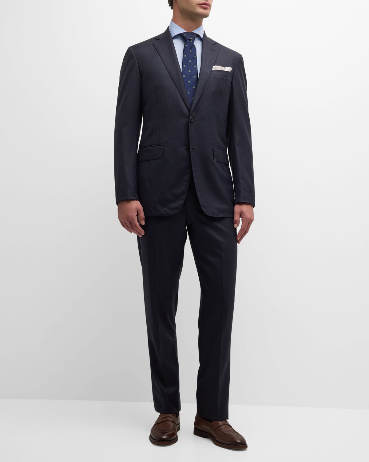 Brunello Cucinelli Men's Striped Wool Suit | Neiman Marcus