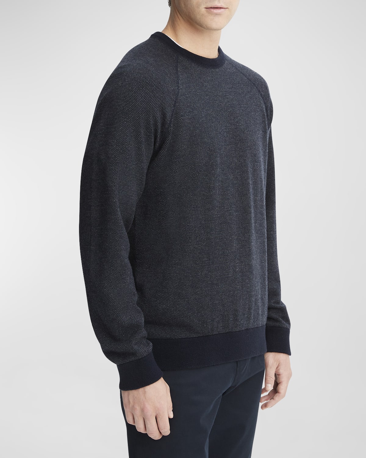 Vince Men's Johnny Collar Linen Sweater | Neiman Marcus