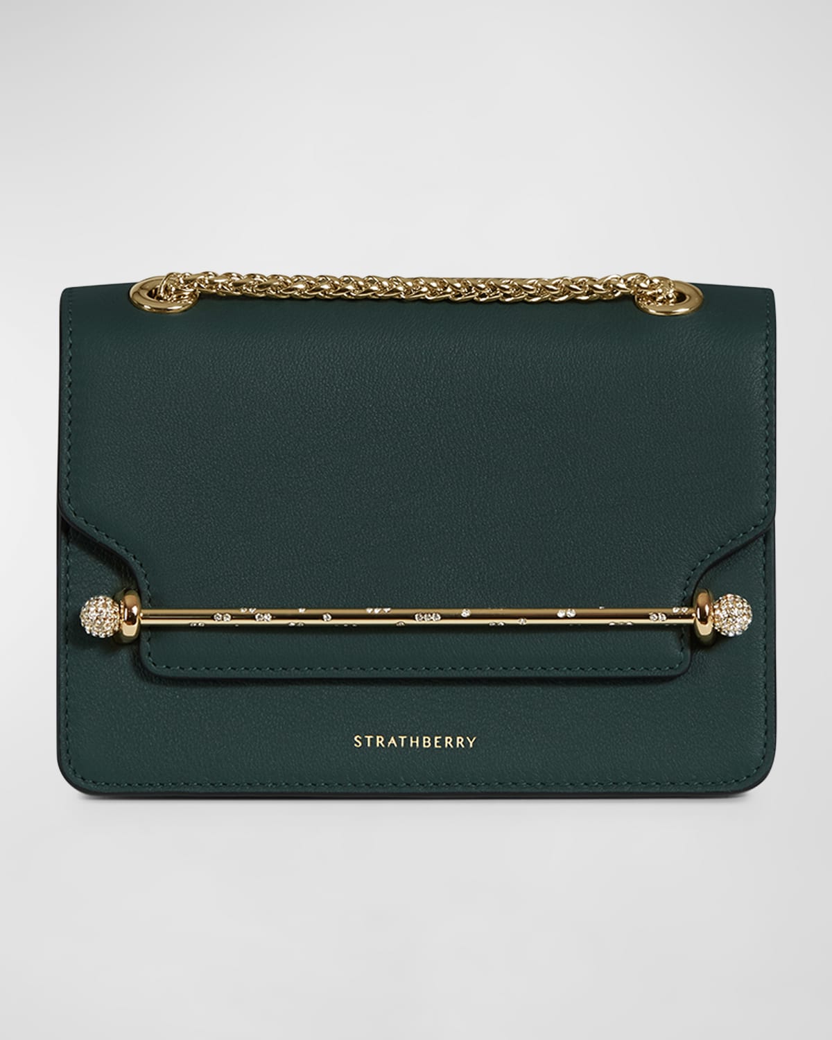 STRATHBERRY Mini East-West Crystal Bar Shoulder Bag | Neiman Marcus