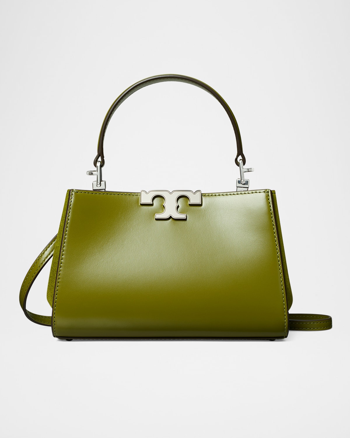 Eleanor Mini Leather & Suede Satchel Bag | Neiman Marcus
