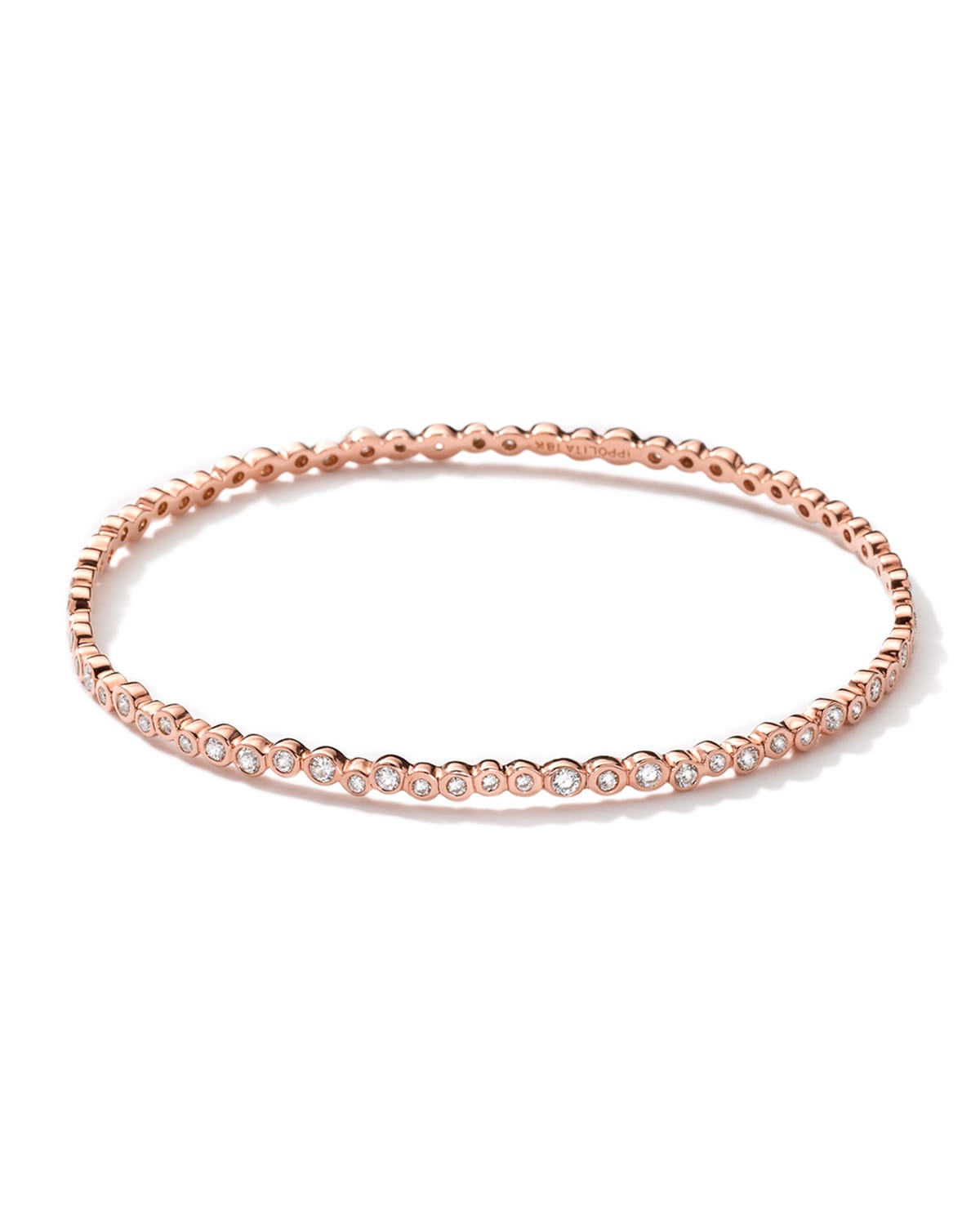 Ippolita 18K Rose Gold 9-Diamond Bangle (0.5ctw) | Neiman Marcus