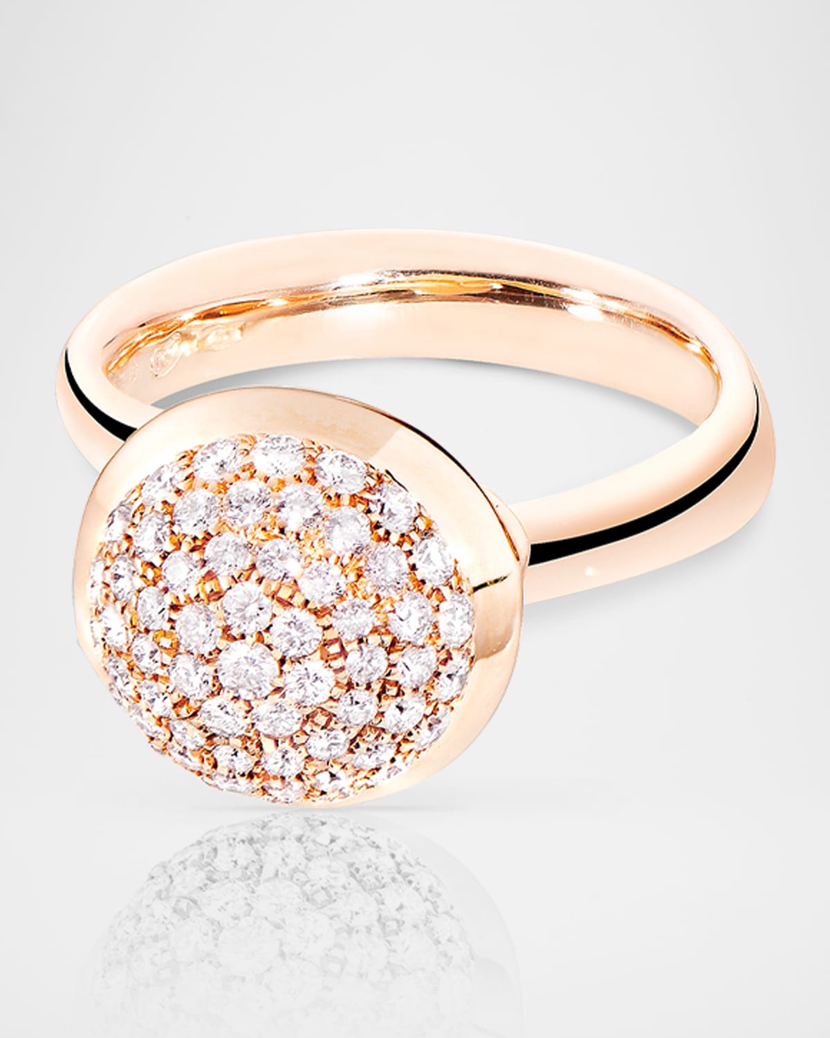 Tamara Comolli Bouton 18K Yellow Gold Pave Diamond Ring, Size 7 ...