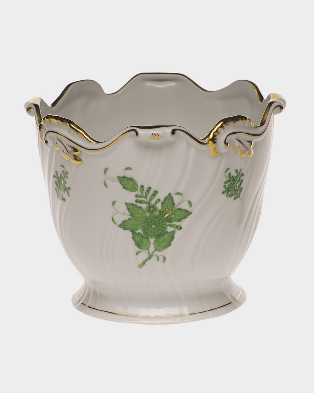 Herend Chinese Bouquet Green Small Cache Pot | Neiman Marcus