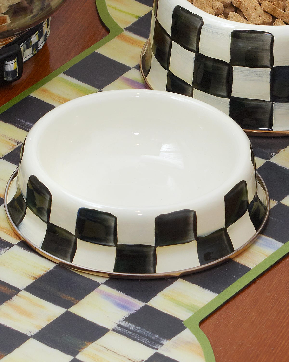 MacKenzie-Childs Courtly Check Enamel Clock | Neiman Marcus