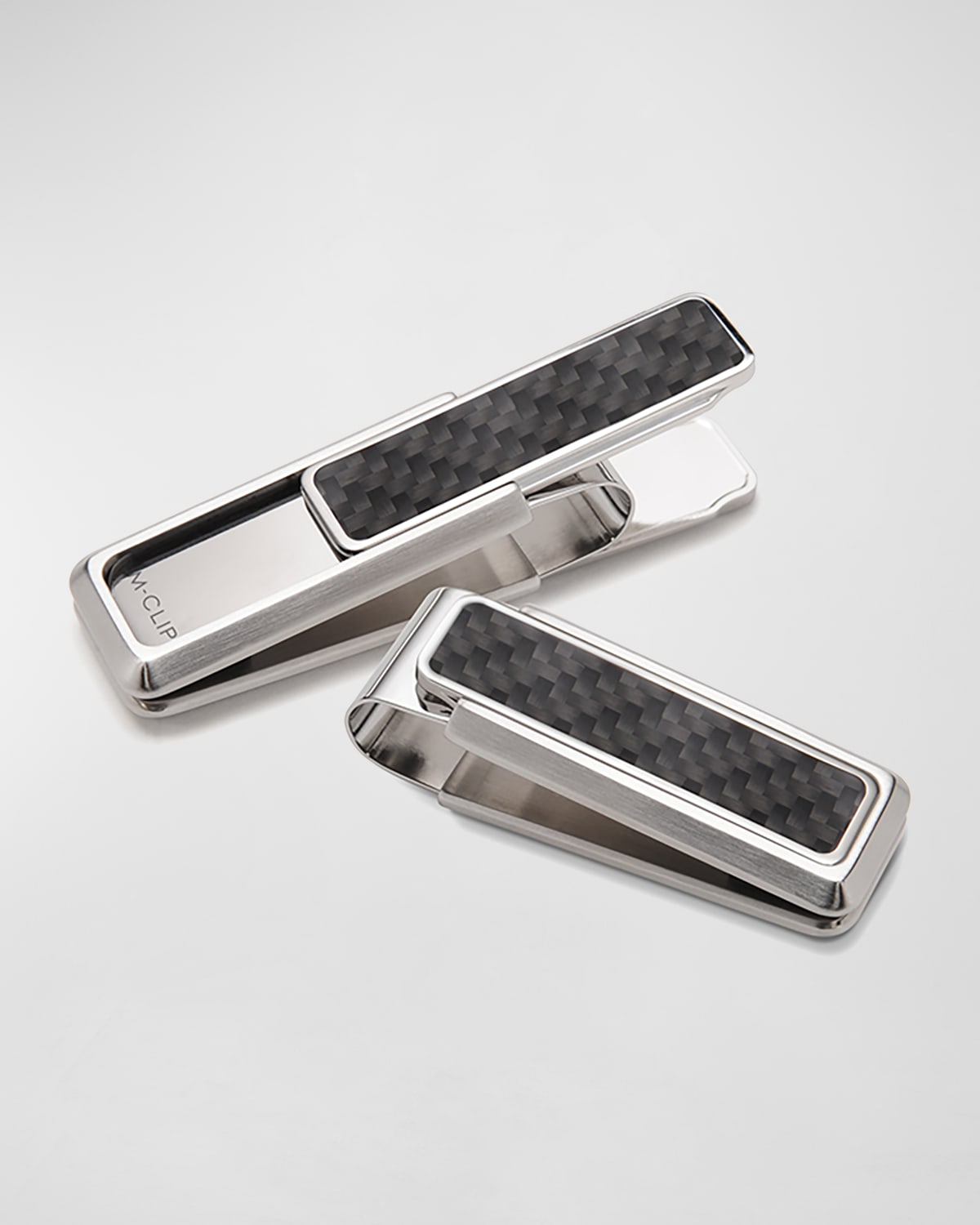 M Clip Stainless Steel & Carbon Money Clip, White | Neiman Marcus