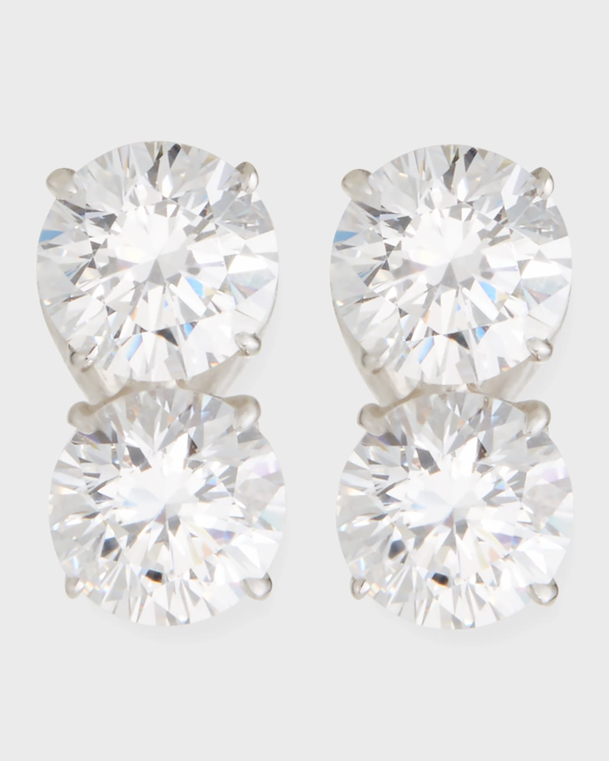 Fantasia by DeSerio 8 TCW Trillion & Cushion Cubic Zirconia Earrings ...
