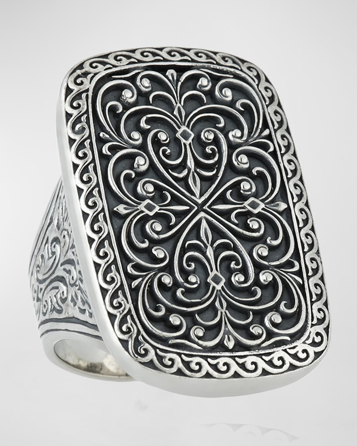 Konstantino Sterling Silver Domed Scroll Ring | Neiman Marcus
