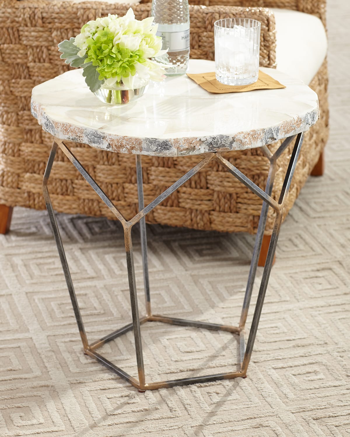 Palecek Camilla Fossilized Clam Coffee Table | Neiman Marcus