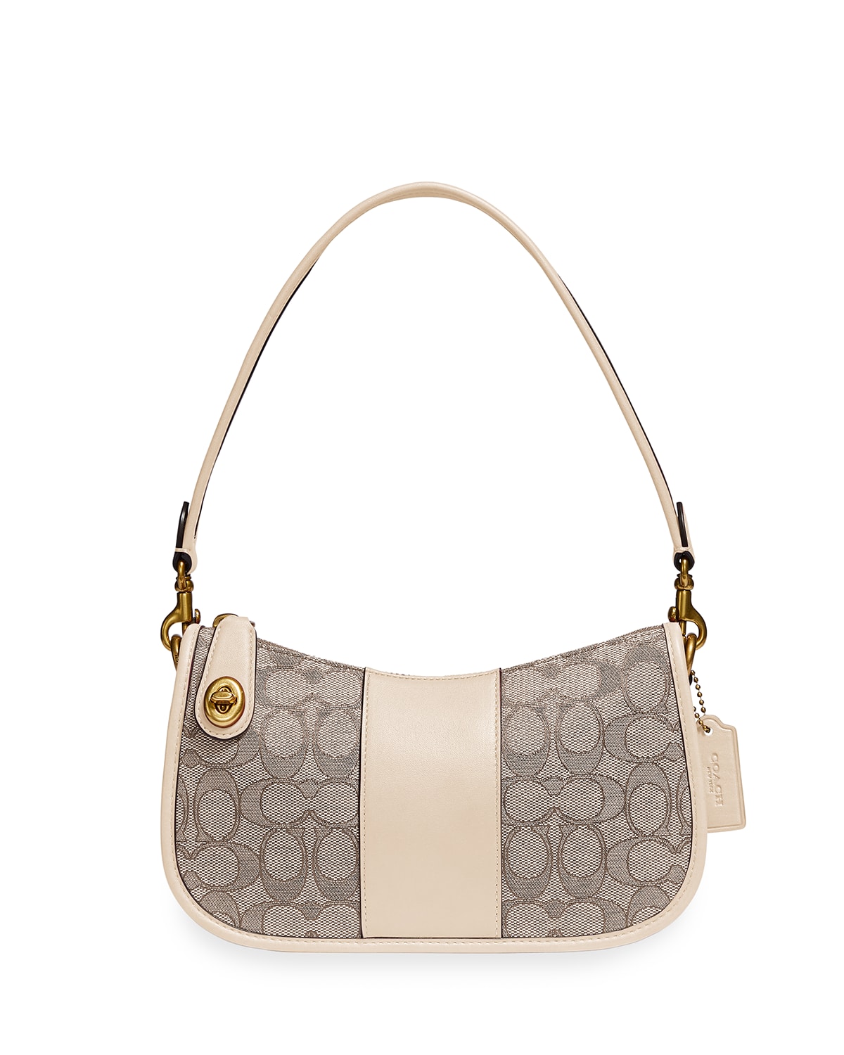 Coach Luna Zip Pebble Leather Shoulder Bag | Neiman Marcus