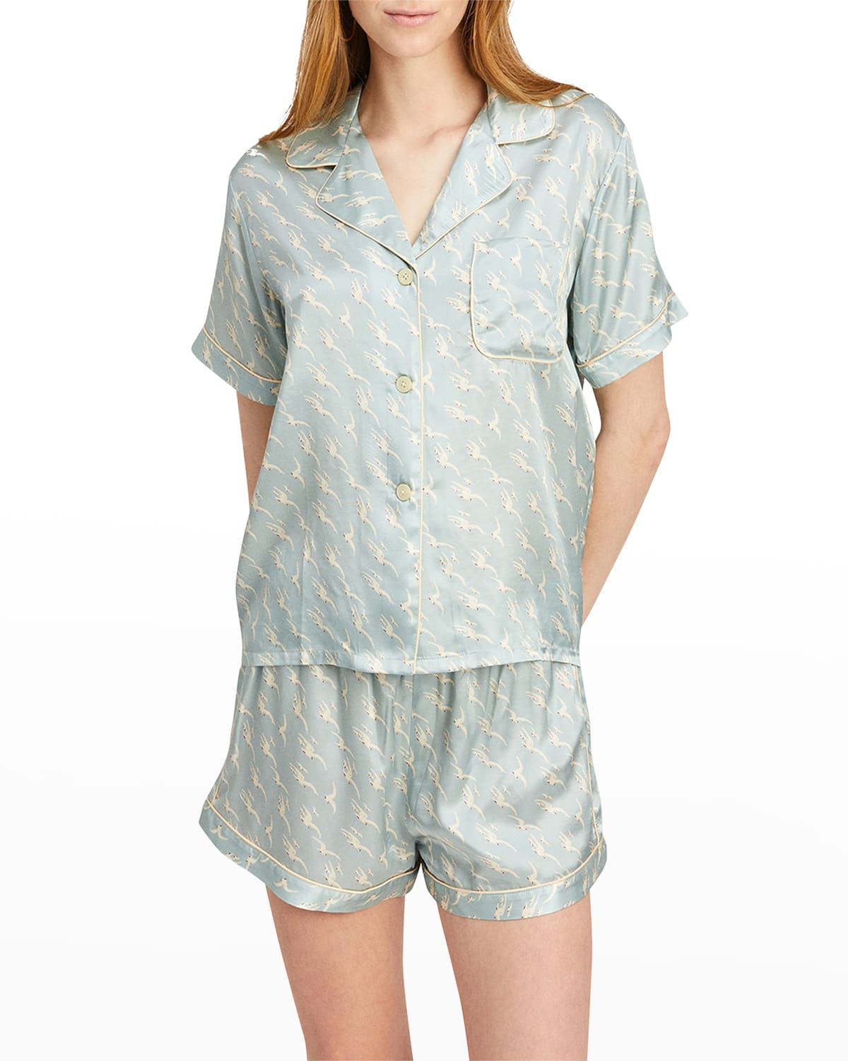 Morgan Lane Katelyn Fiona Short Seashell Print Pajama Set Neiman Marcus